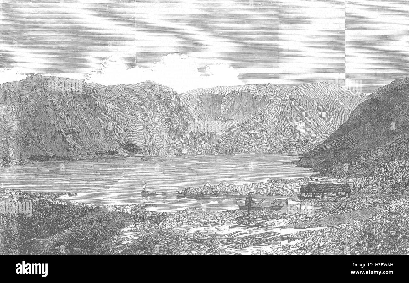 SCOTLAND Loch Muick 1850. Illustrated London News Stock Photo - Alamy