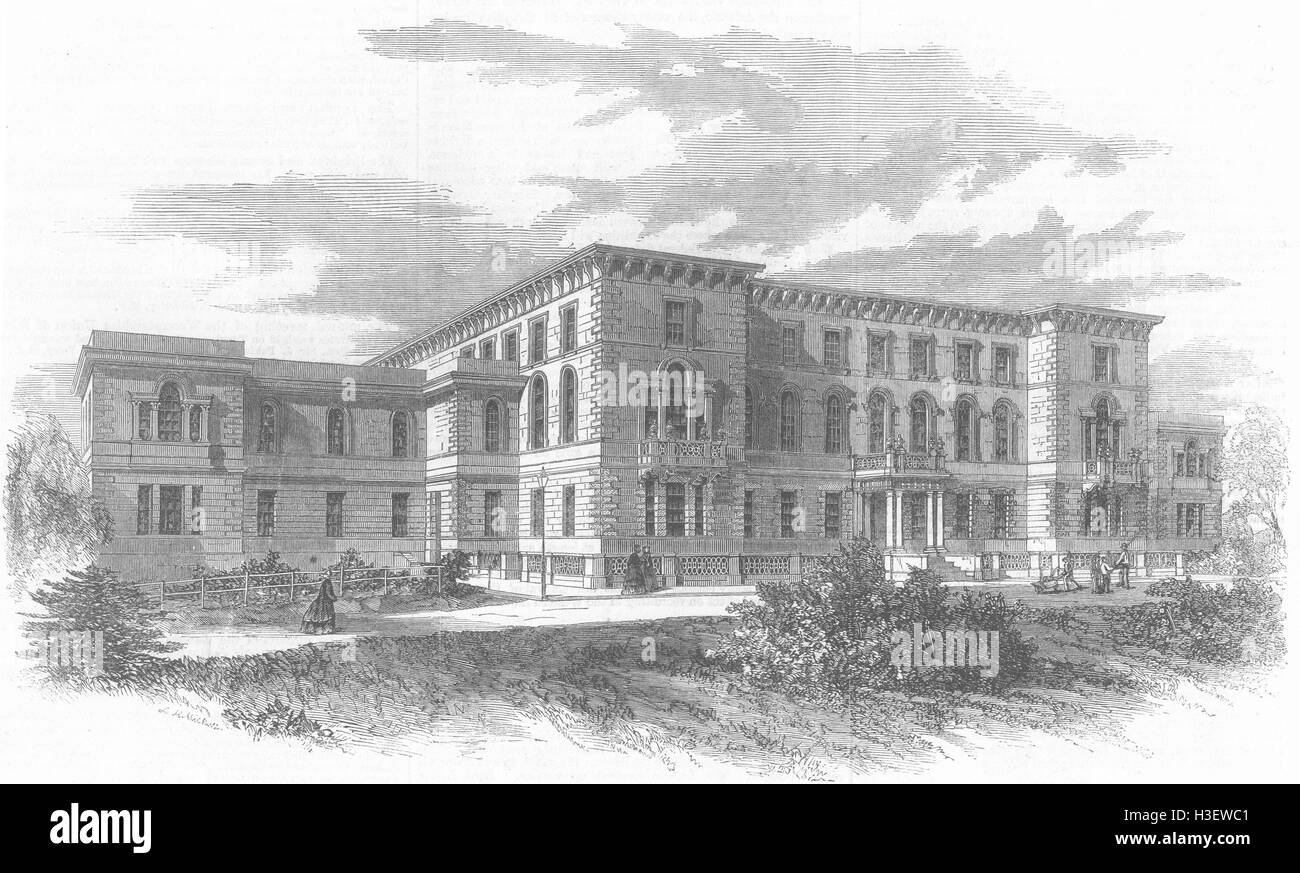 LONDON Orphan working school, Haverstock-Hill 1861. Illustrated London ...