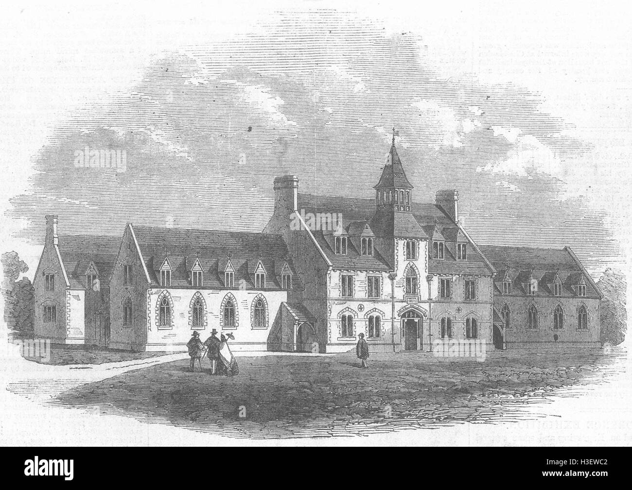 DEVON Devon County School, West Buckland 1861. Illustrated London News ...