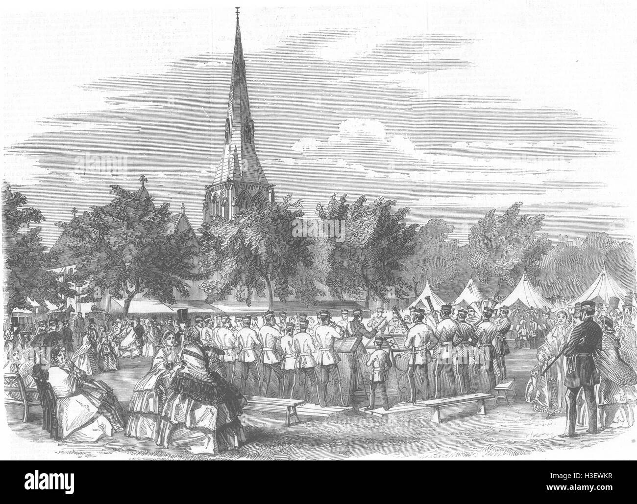 KENT Military bazaar at Chatham 1858. Illustrated London News Stock ...