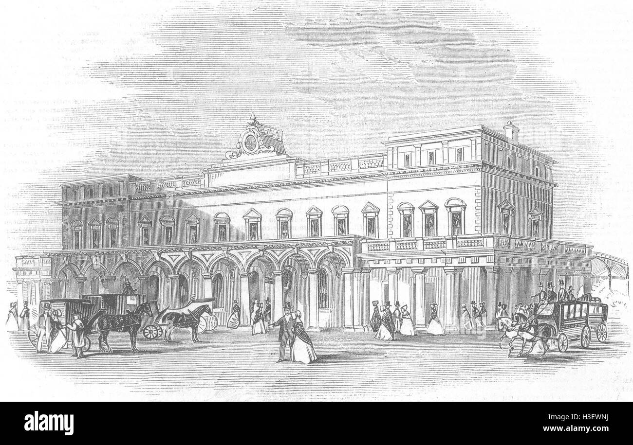 LONDON London & Brighton Railway-Brighton station 1844. Illustrated ...