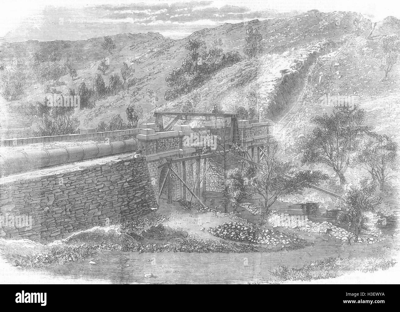 SCOTLAND Aqueduct across the Duchray Water 1859. Illustrated London ...