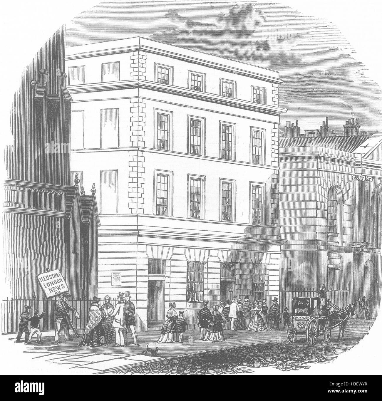 SECULAR BUILDINGS New money-order office 1846. Illustrated London News ...