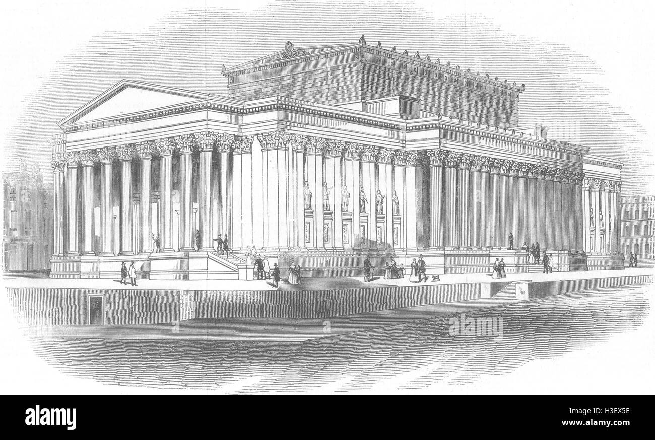 LANCS St George's Hall, Liverpool 1845. Illustrated London News Stock ...