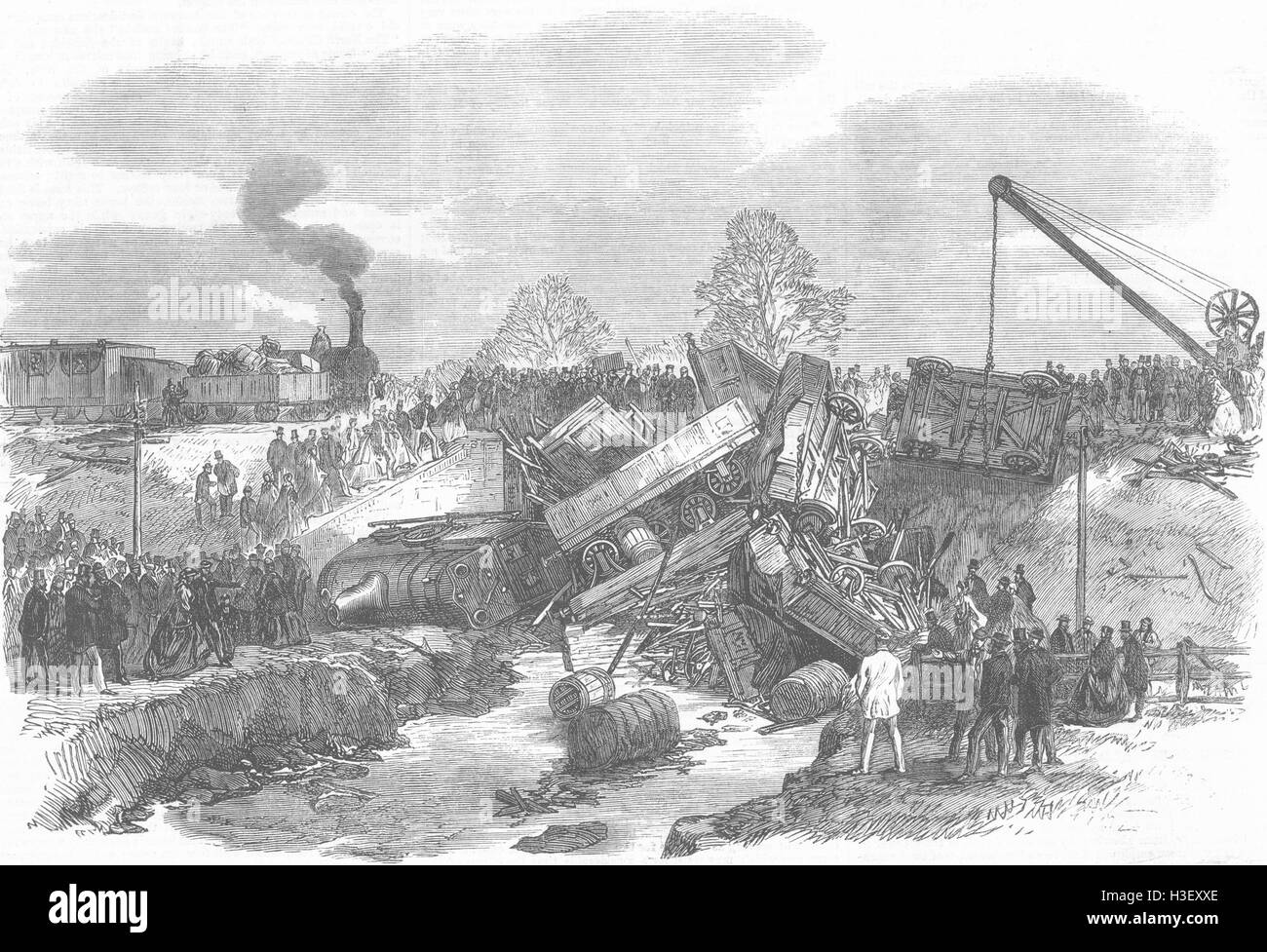 KENT Railway accident near Beckenham 1866. Illustrated London News ...