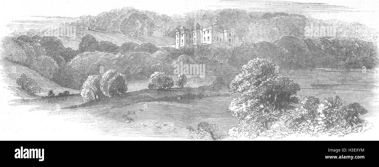 STAFFS Beaudesert, Lichfield, (Marquis of Anglesey) 1854. Illustrated ...