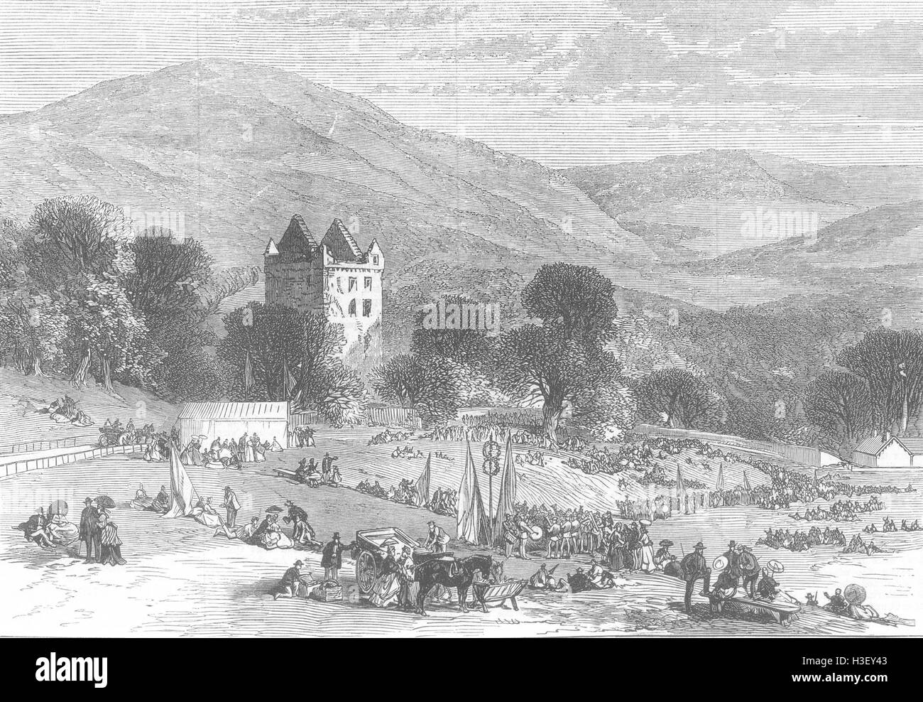 NOTTINGHAMSHIRE Scott Centenary Fete, Newark Castle, Selkirk 1871 ...