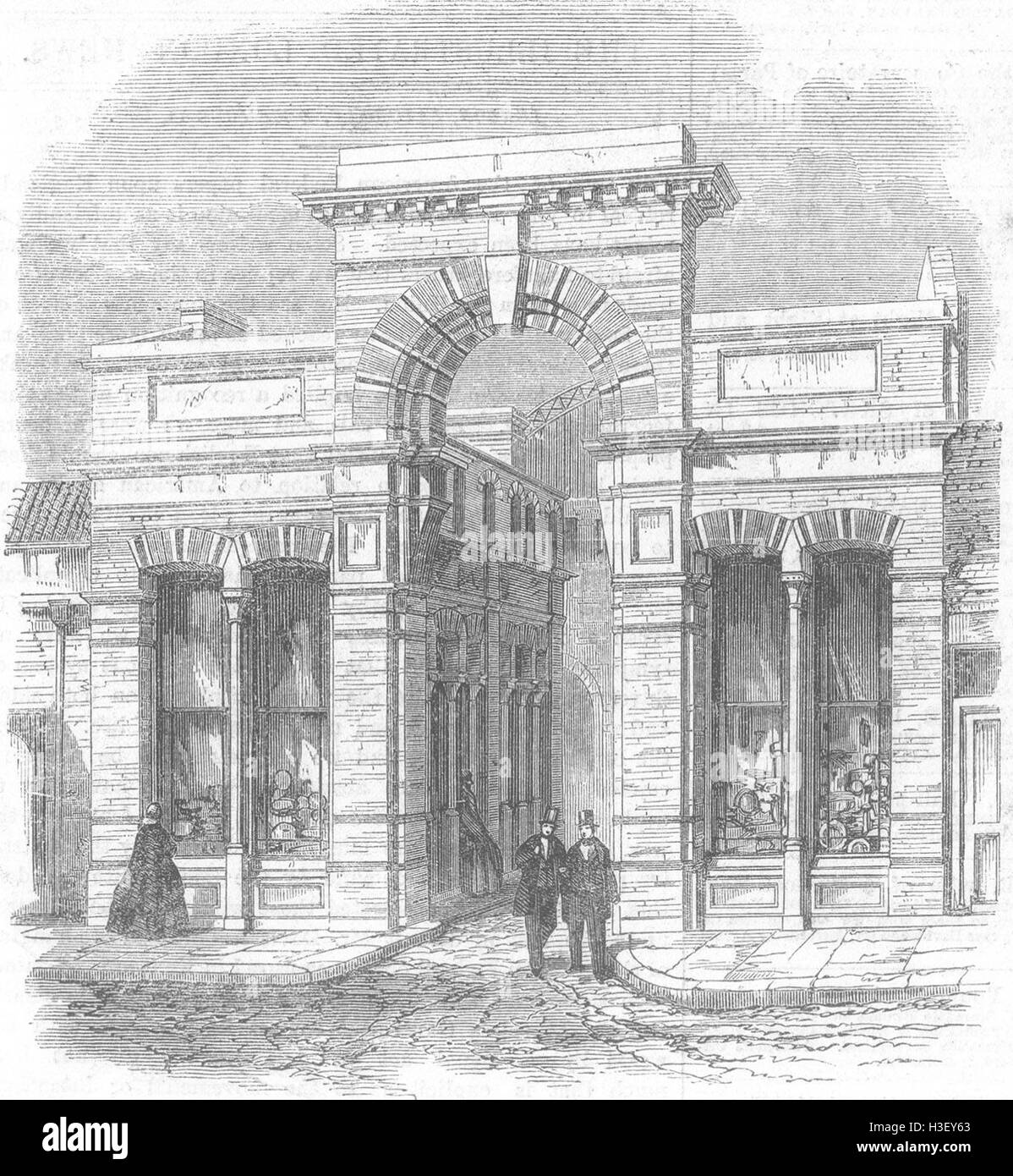 LONDON Agricultural Hall from High St, Islington 1862. Illustrated ...
