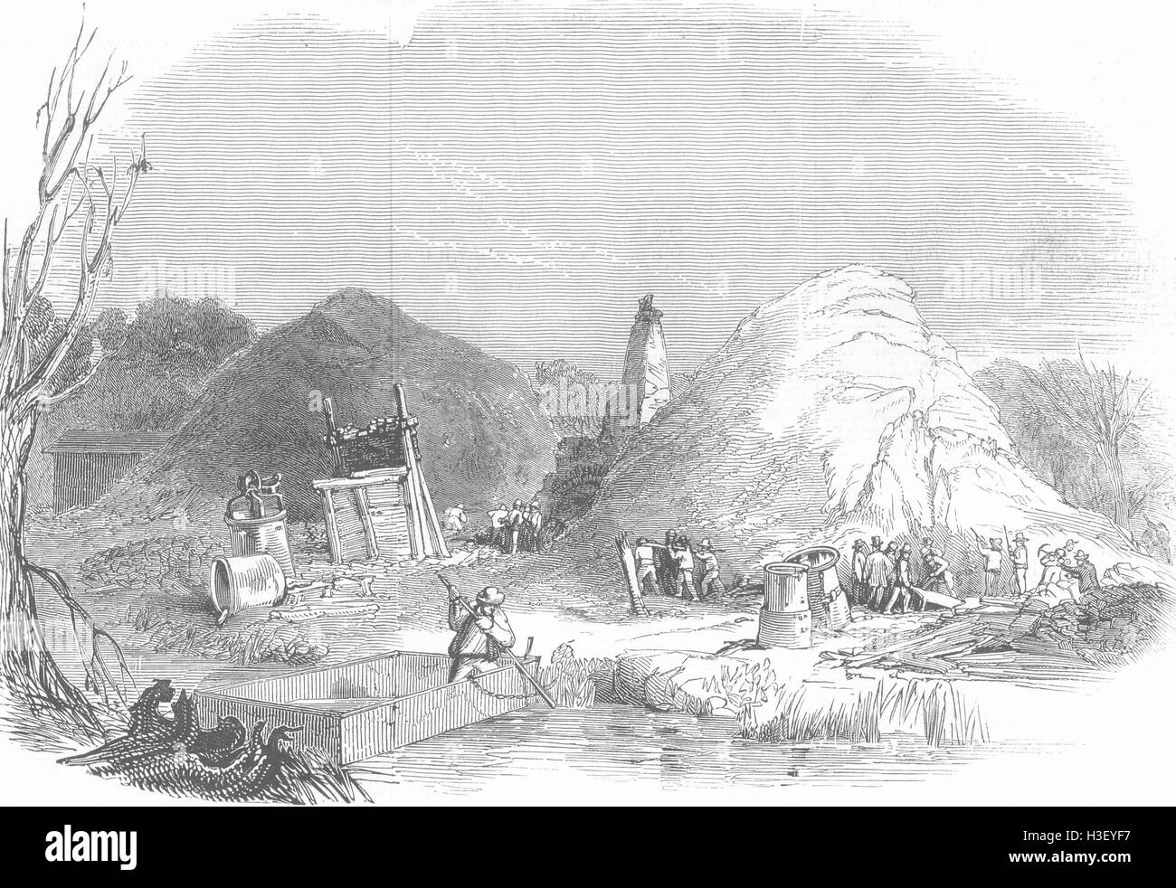 KENT gun-cotton explosion at Faversham 1847. Illustrated London News ...