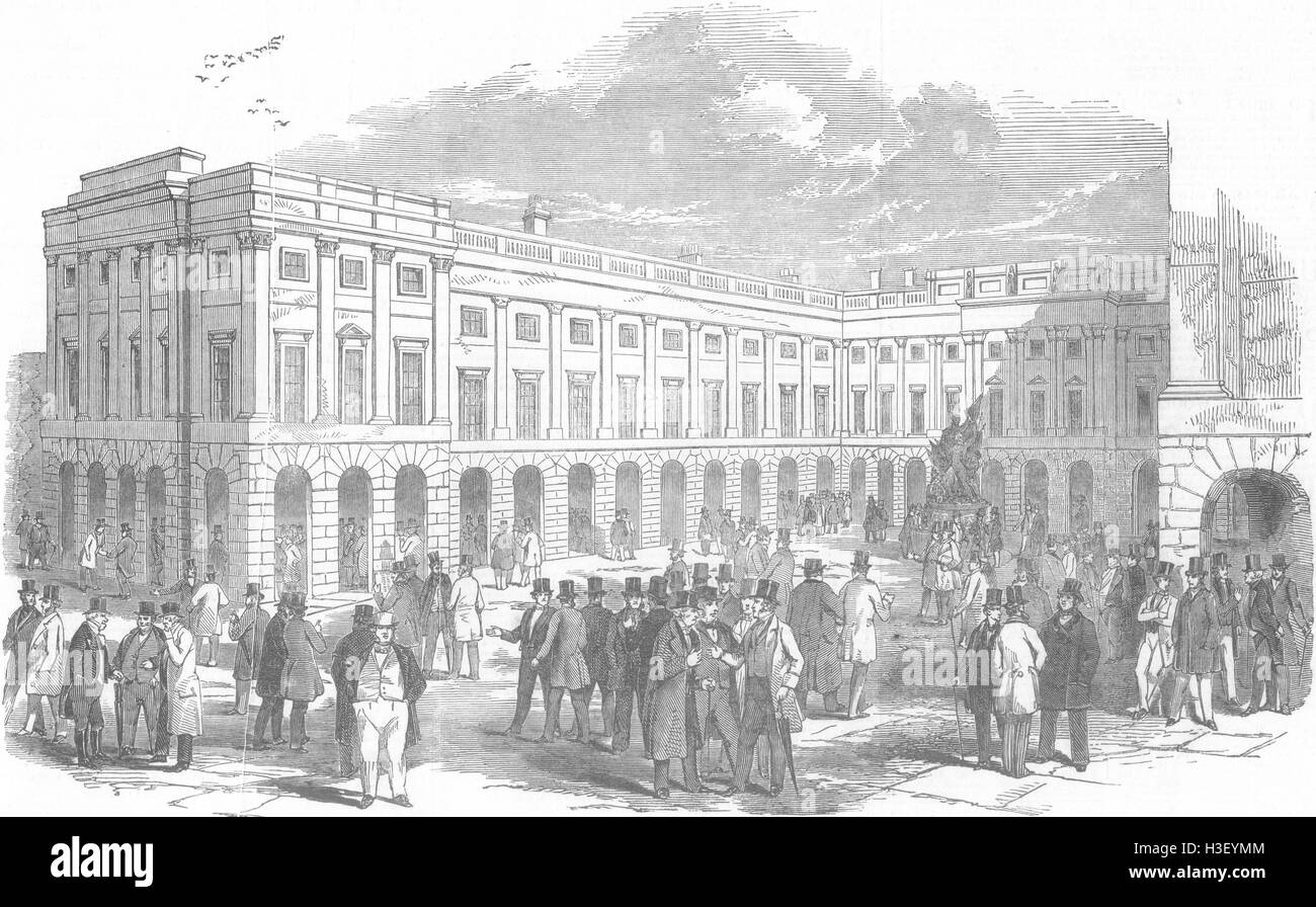 LANCS The Exchange Buildings, Liverpool 1847. Illustrated London News ...