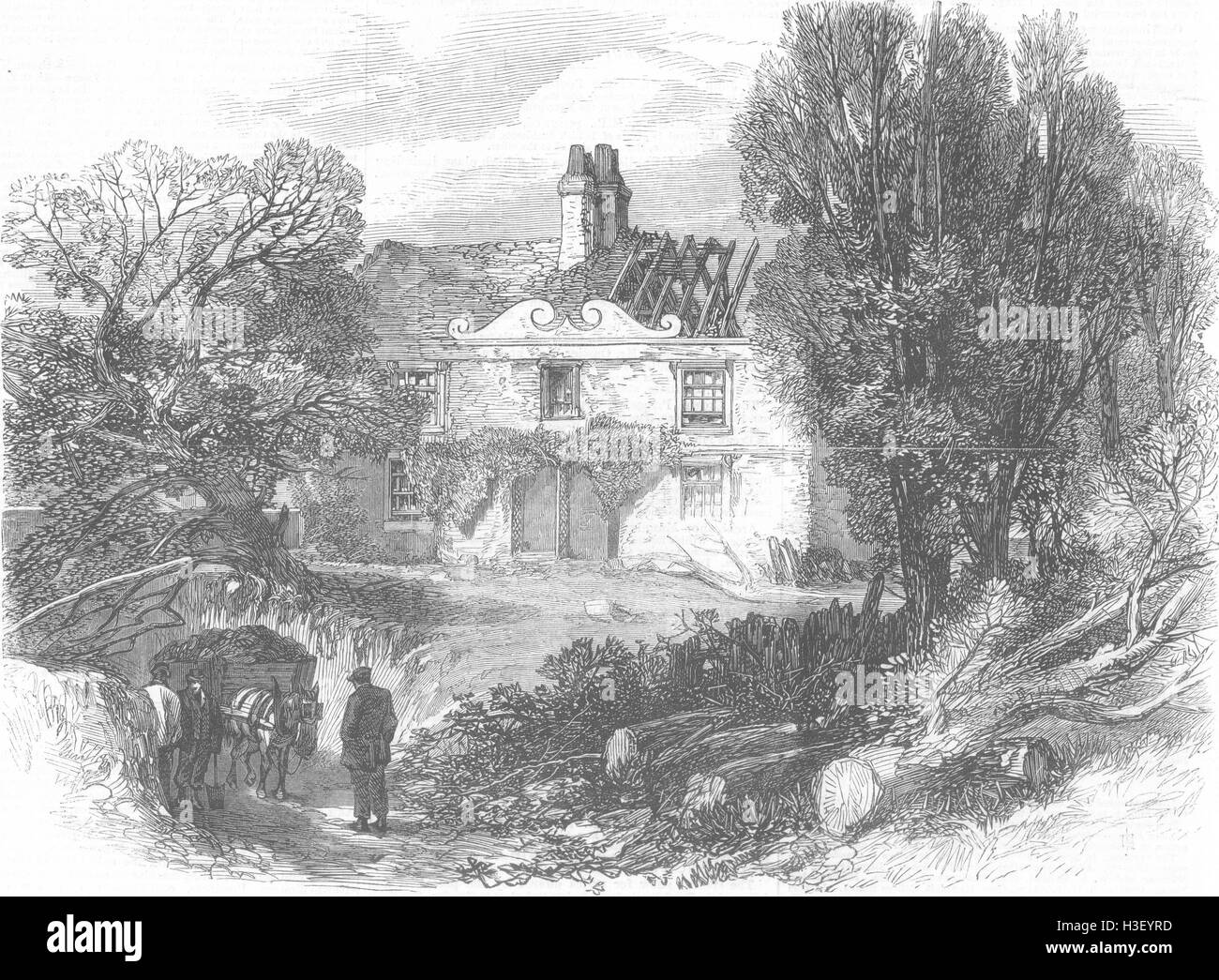 LONDON Sir Richard Steeles Cottage, Haverstock Hill 1867. Illustrated ...