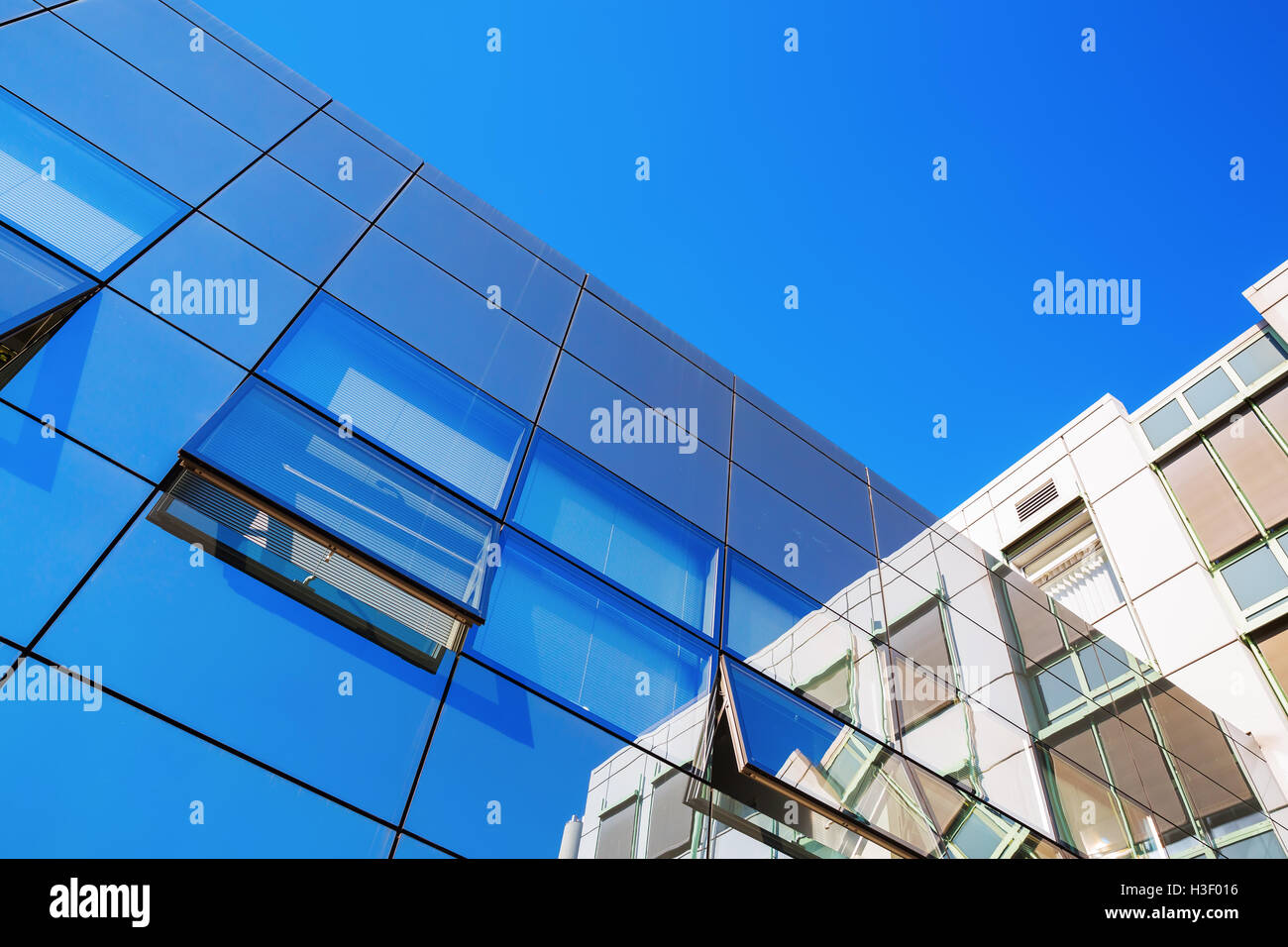 detail of an office building with glass facade Stock Photo - Alamy