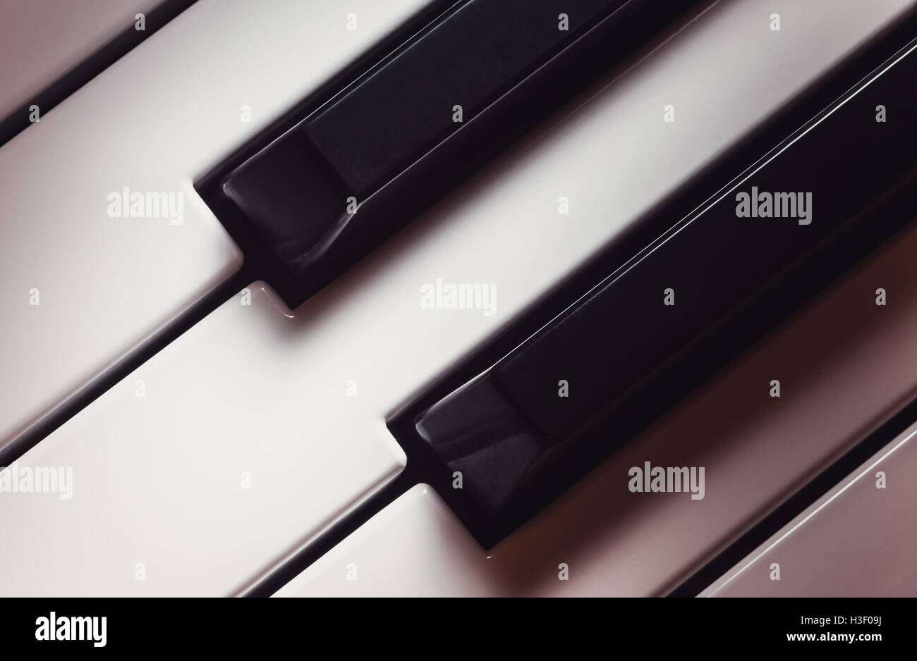 Details of a modern synthesizer keys, closeup view Stock Photo - Alamy