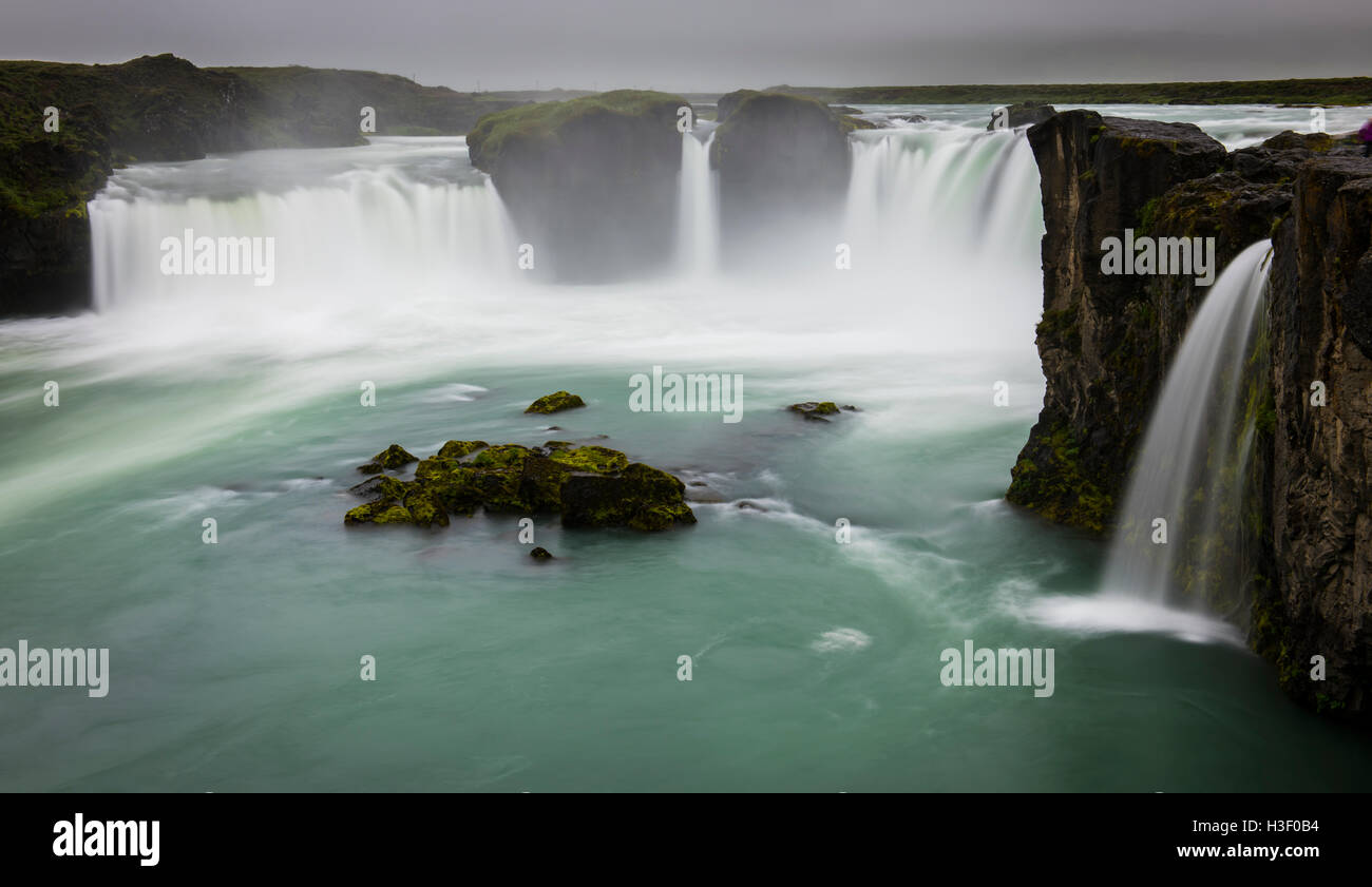 Powerful godafoss waterfall flowing hi-res stock photography and images ...