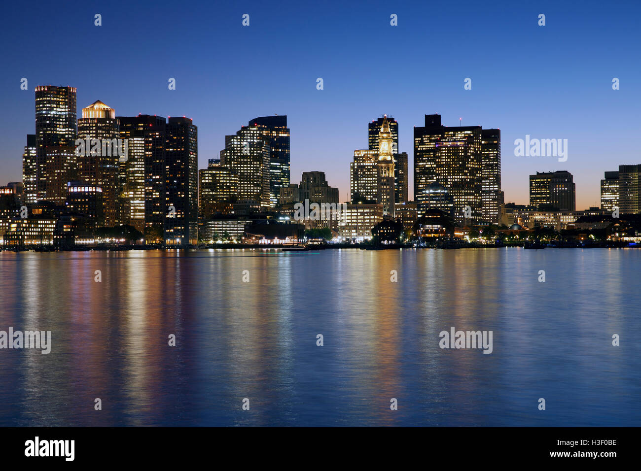 Boston Harbor skyline Stock Photo - Alamy