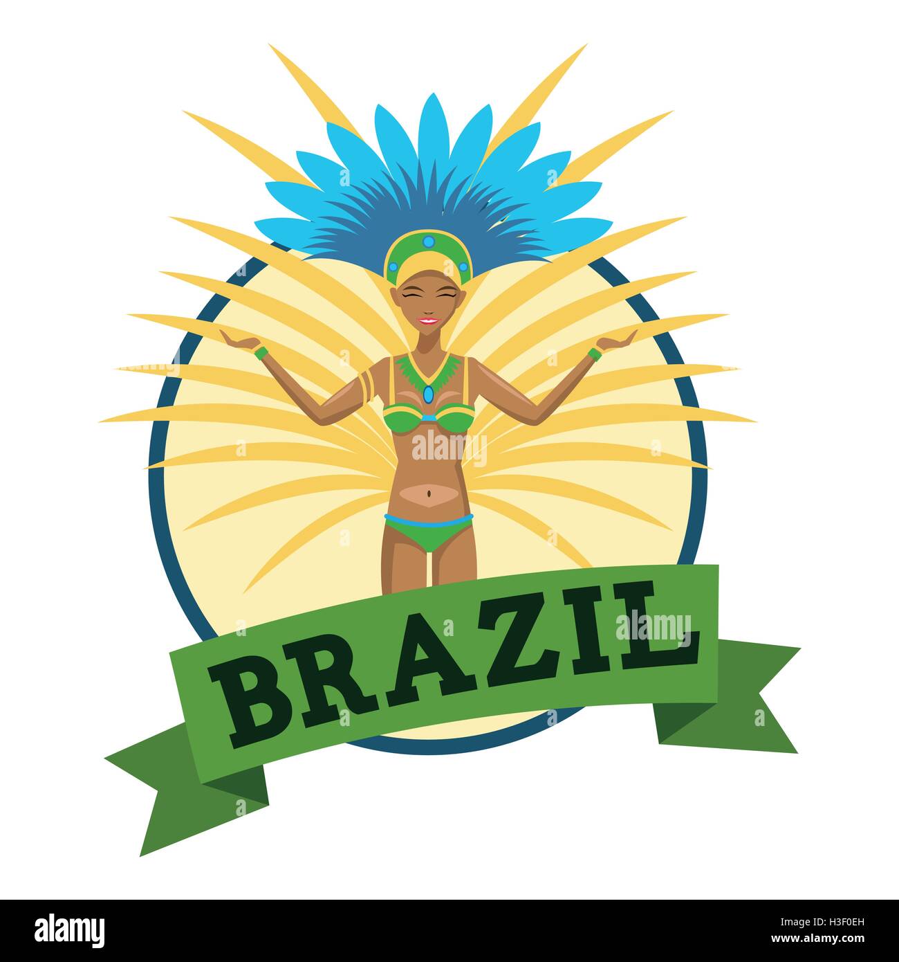 Garota cartoon of brazil design Stock Vector Image & Art - Alamy