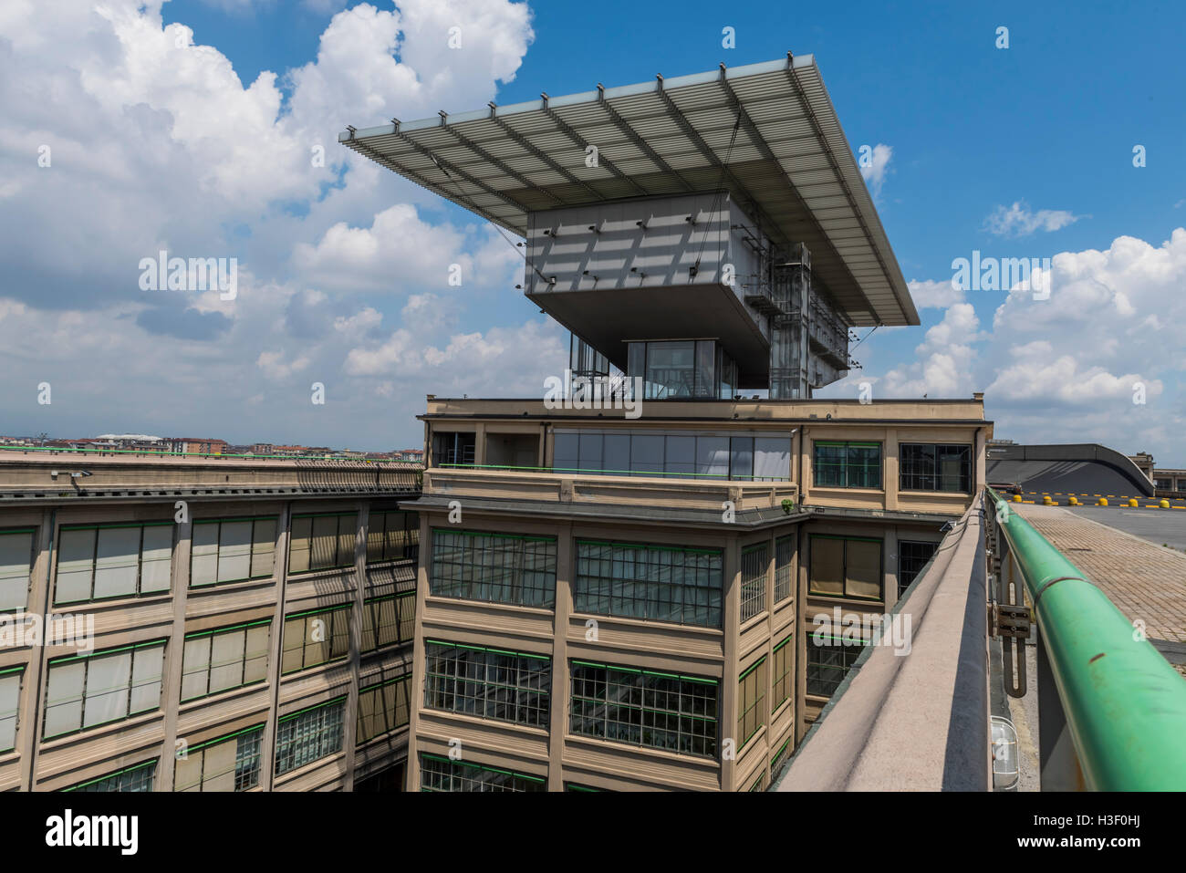 Roof of Lingotto Building and Renzo Paino Building of the former Fiat ...