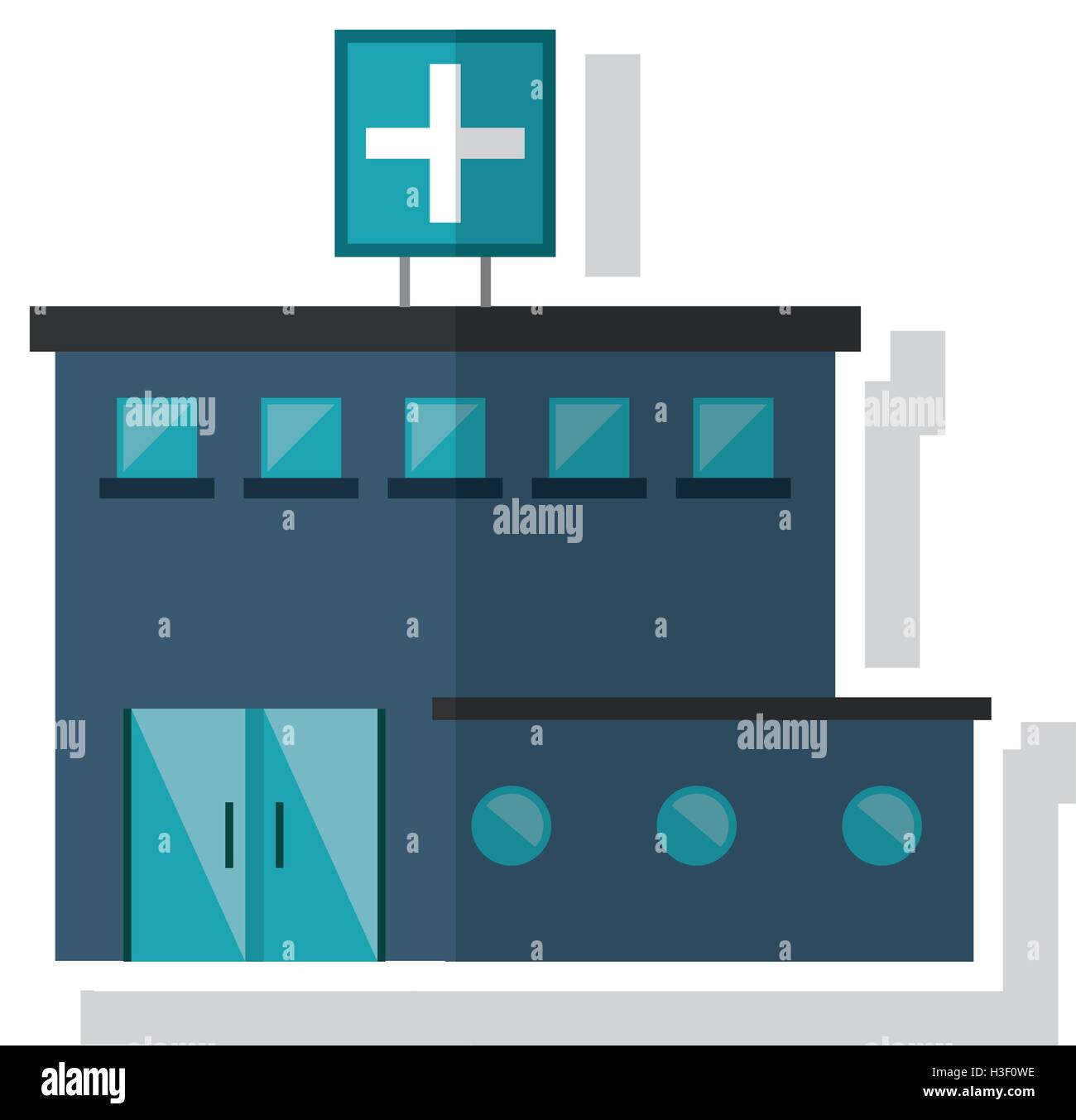 Isolated hospital building design Stock Vector Image & Art - Alamy