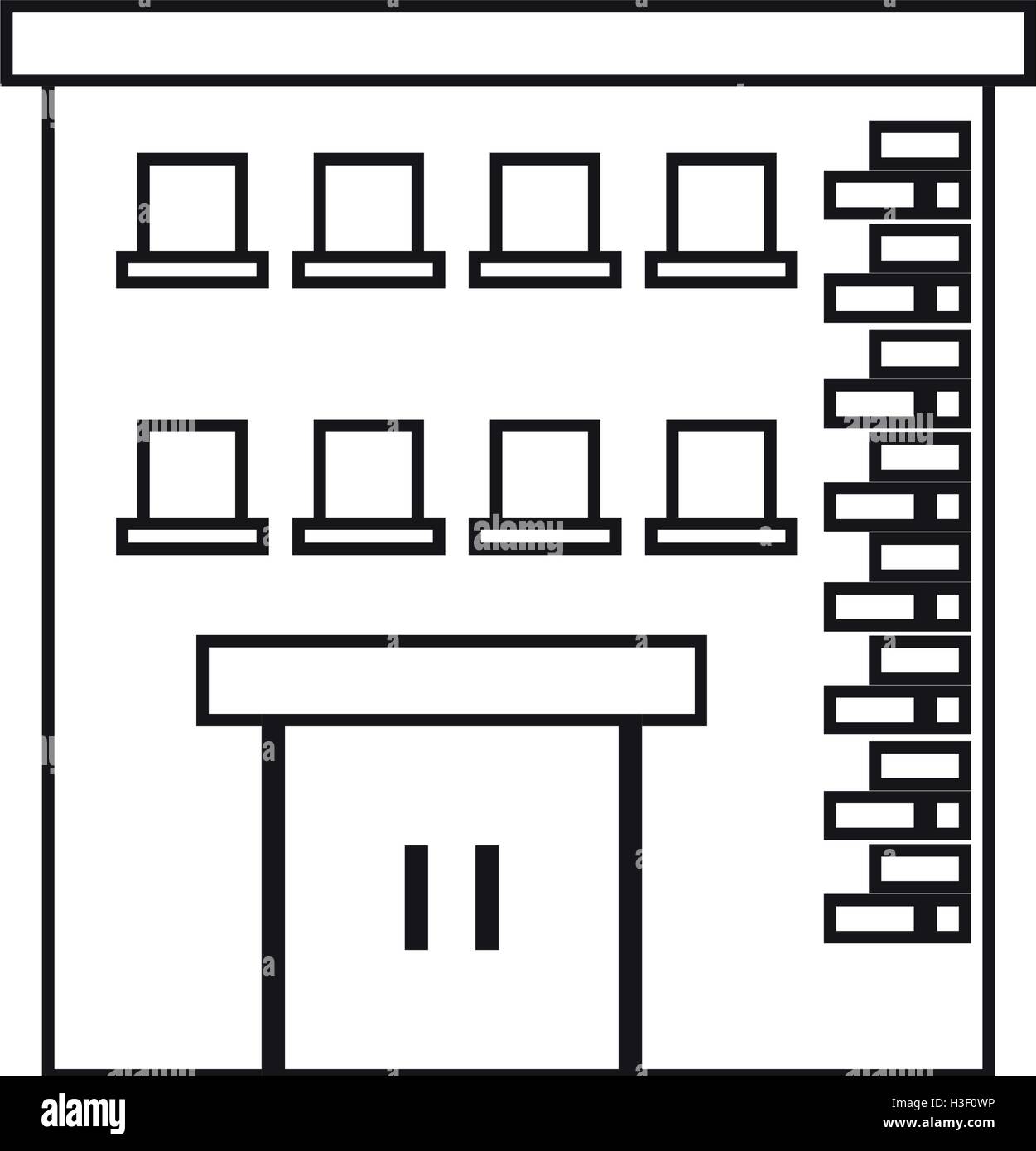 Isolated building with windows design Stock Vector Image & Art - Alamy