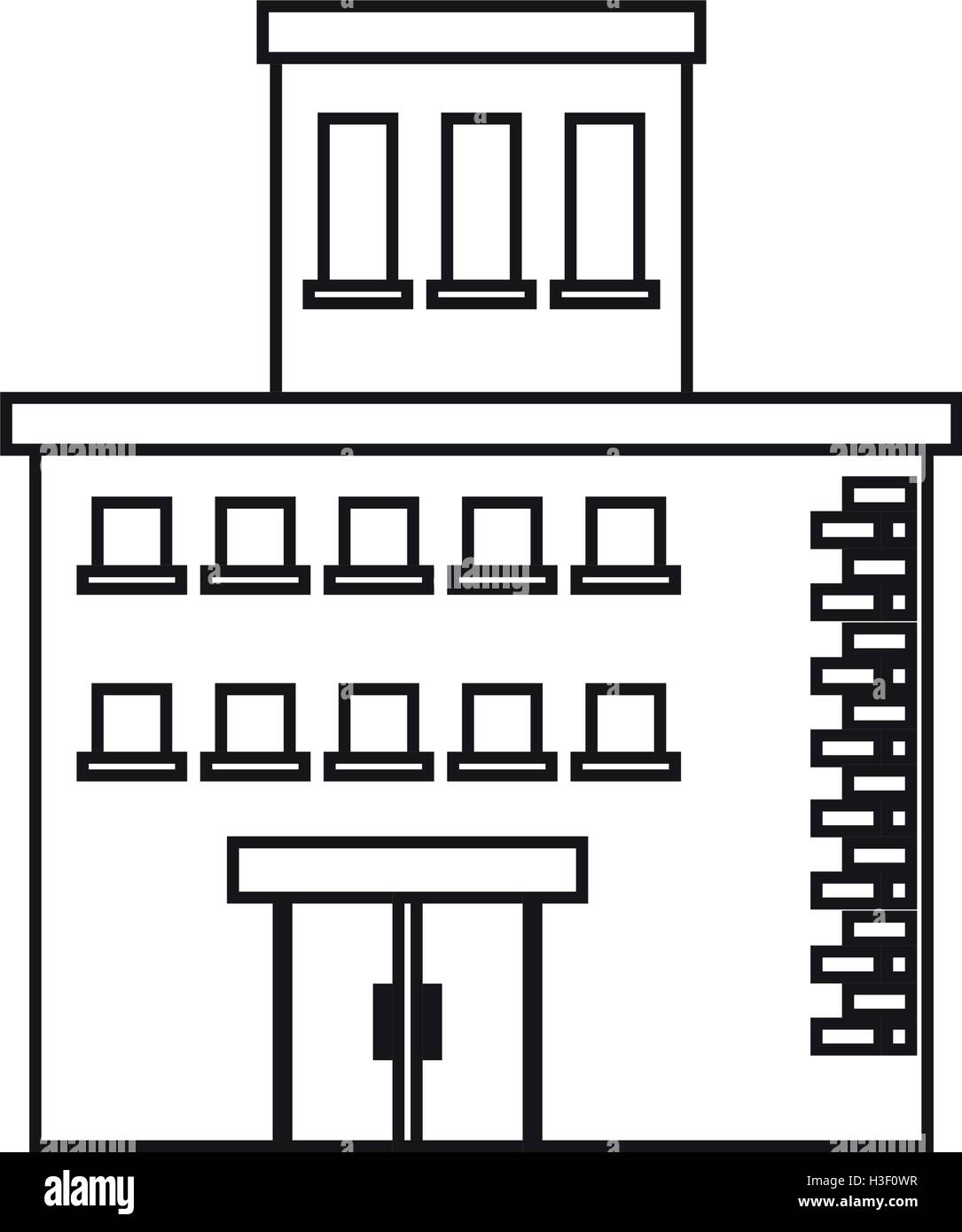 Isolated building with windows design Stock Vector Image & Art - Alamy