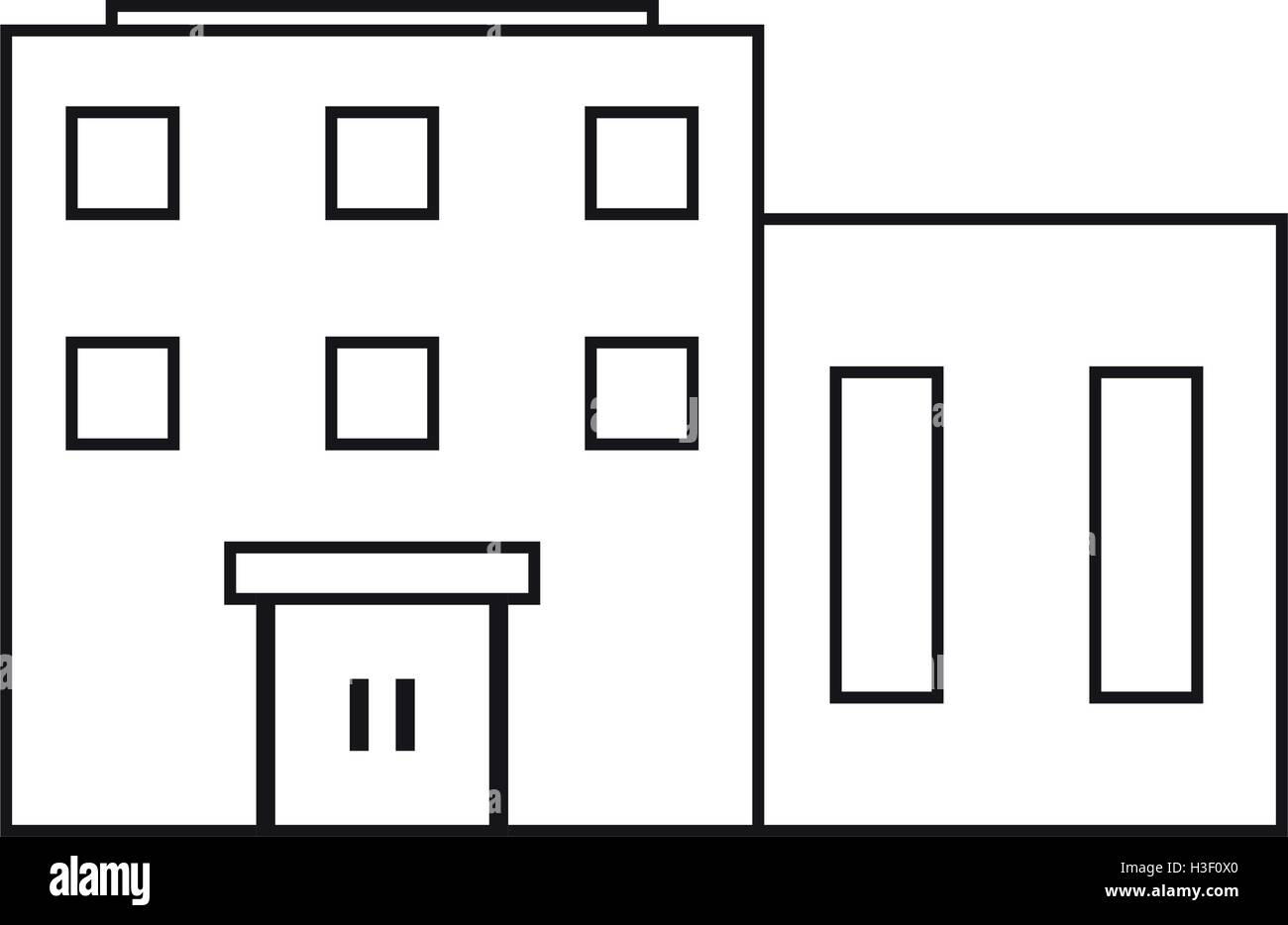 Isolated building with windows design Stock Vector Image & Art - Alamy