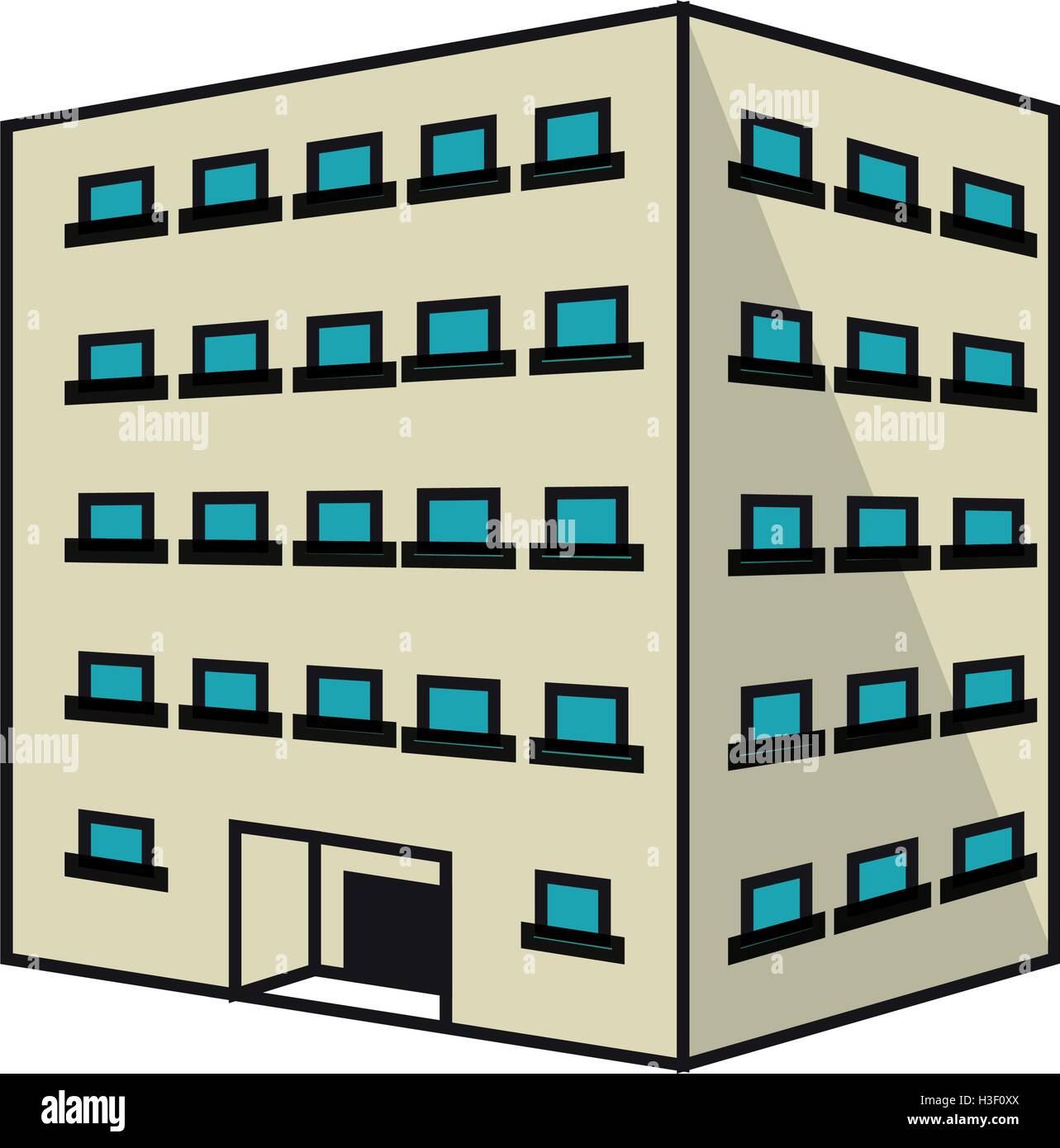 Isolated building with windows design Stock Vector Image & Art - Alamy