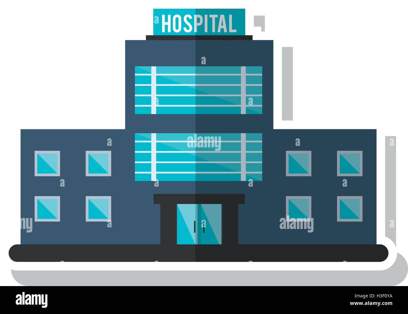 Isolated hospital building design Stock Vector Image & Art - Alamy