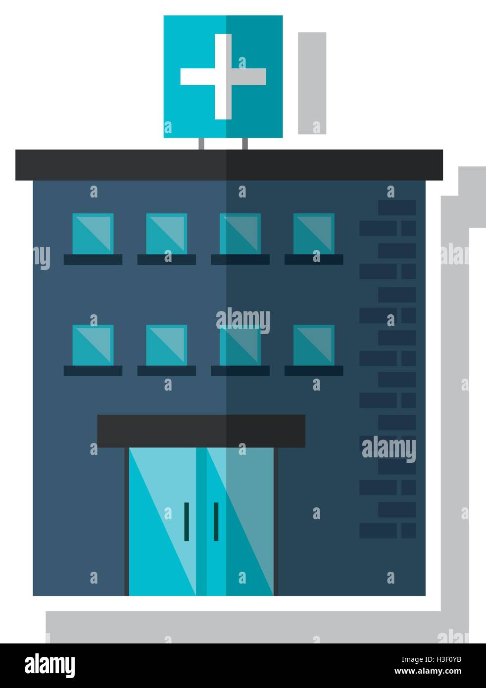 Isolated hospital building design Stock Vector Image & Art - Alamy