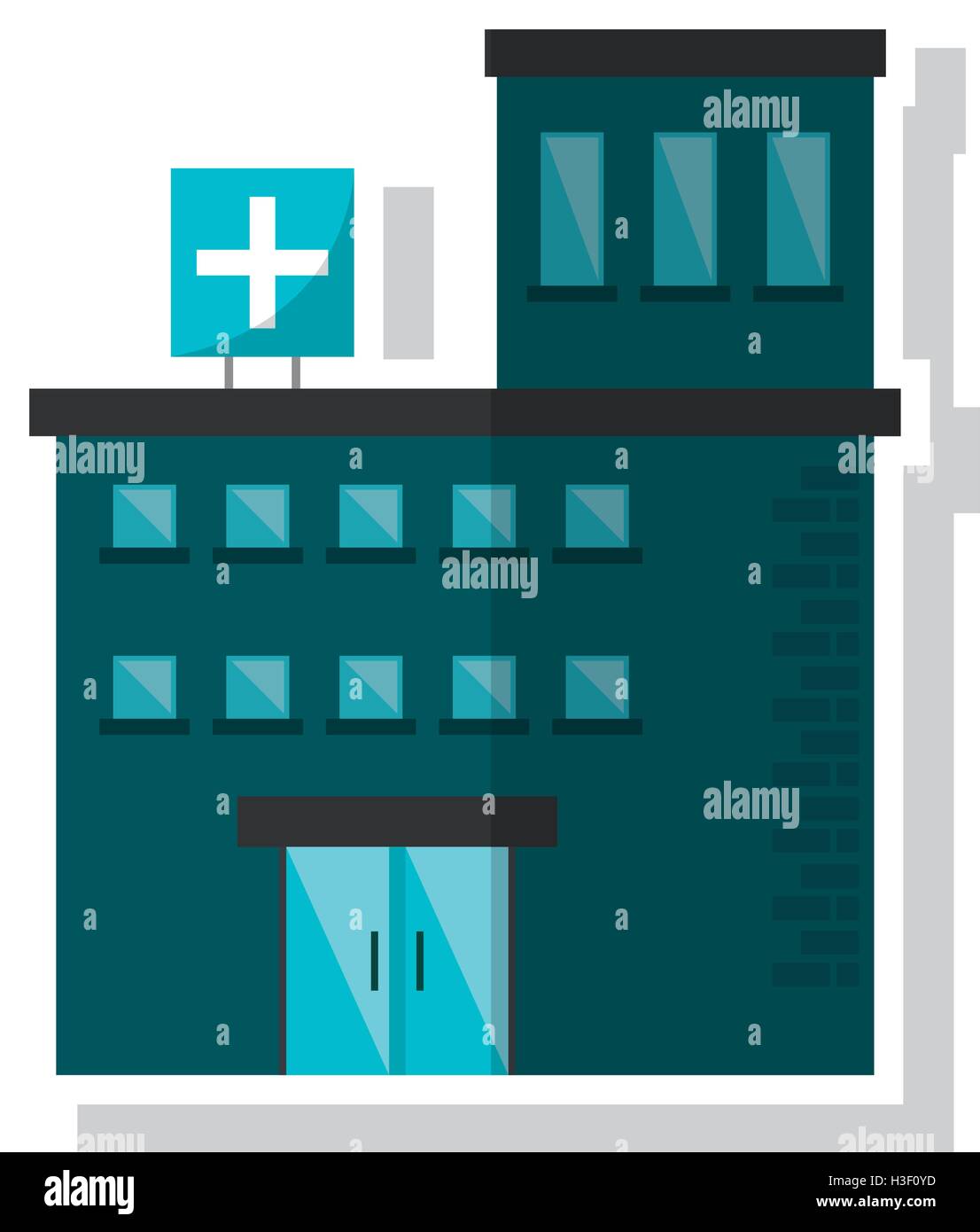 Isolated hospital building design Stock Vector Image & Art - Alamy