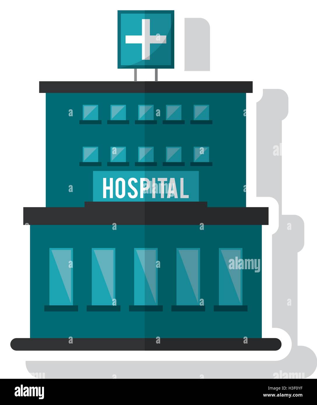 Isolated hospital building design Stock Vector Image & Art - Alamy