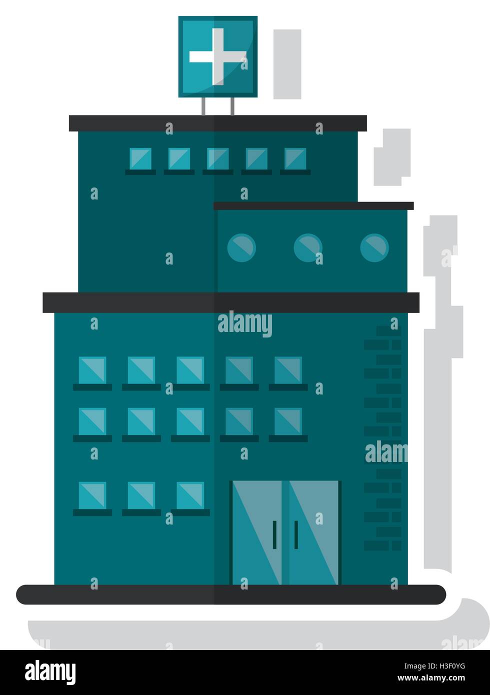 Isolated hospital building design Stock Vector Image & Art - Alamy