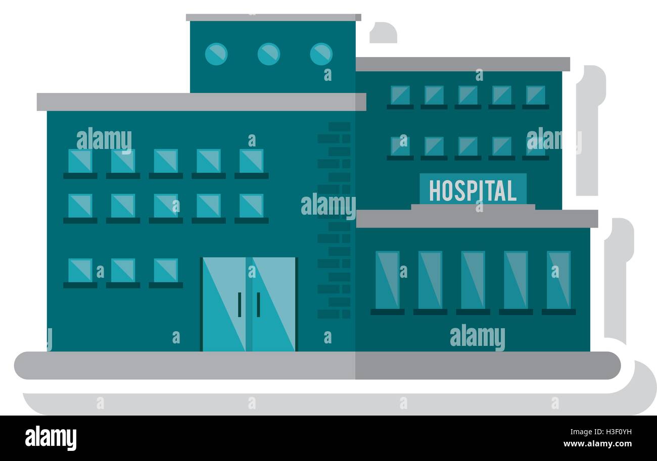 Isolated hospital building design Stock Vector Image & Art - Alamy