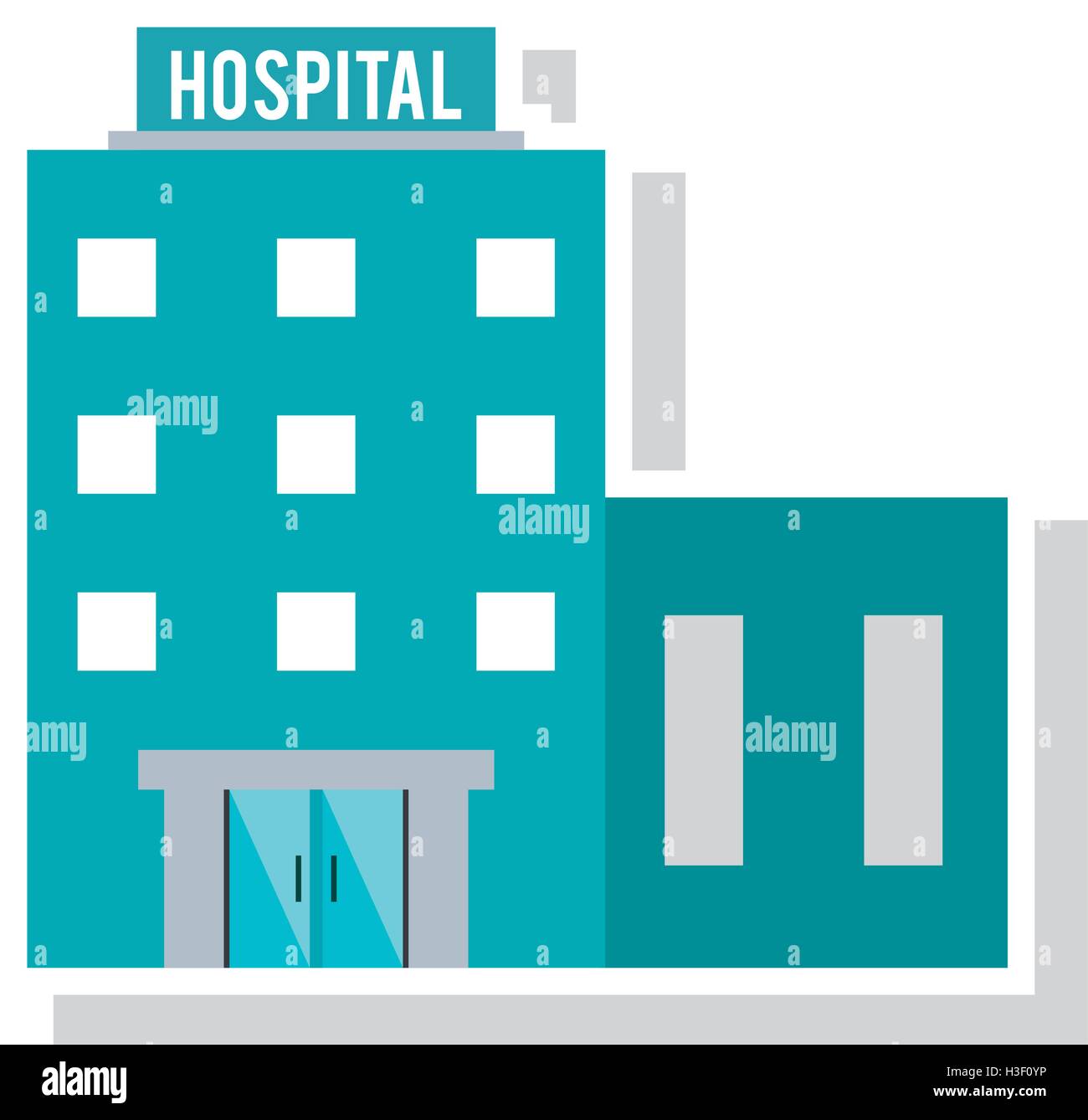 Isolated hospital building design Stock Vector Image & Art - Alamy