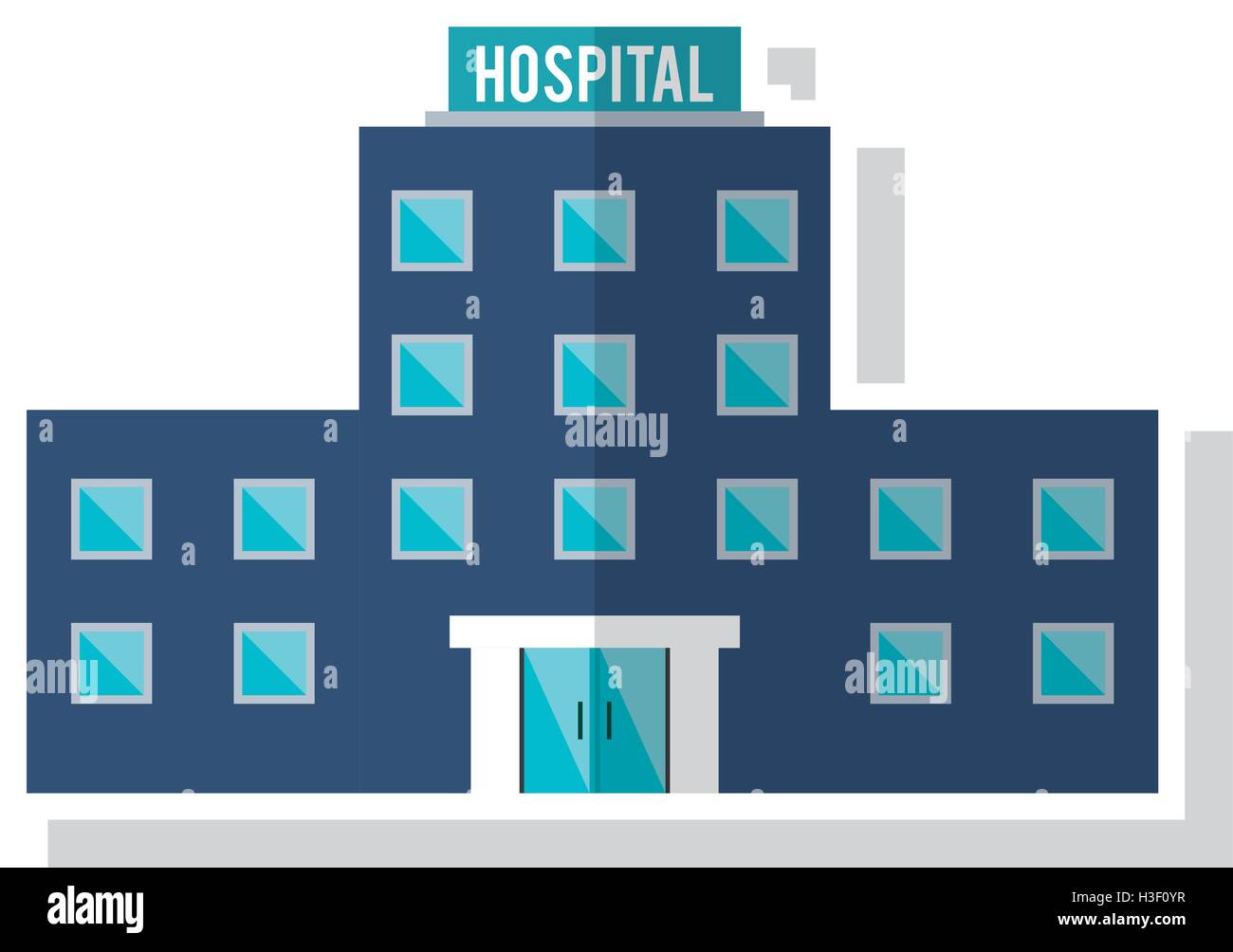 Isolated hospital building design Stock Vector Image & Art - Alamy