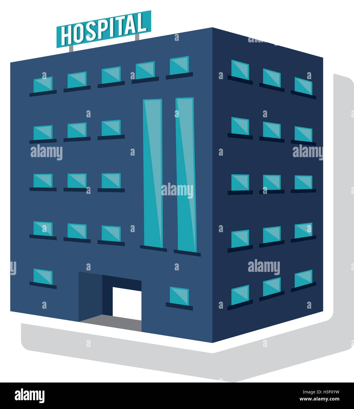 Isolated hospital building design Stock Vector Image & Art - Alamy