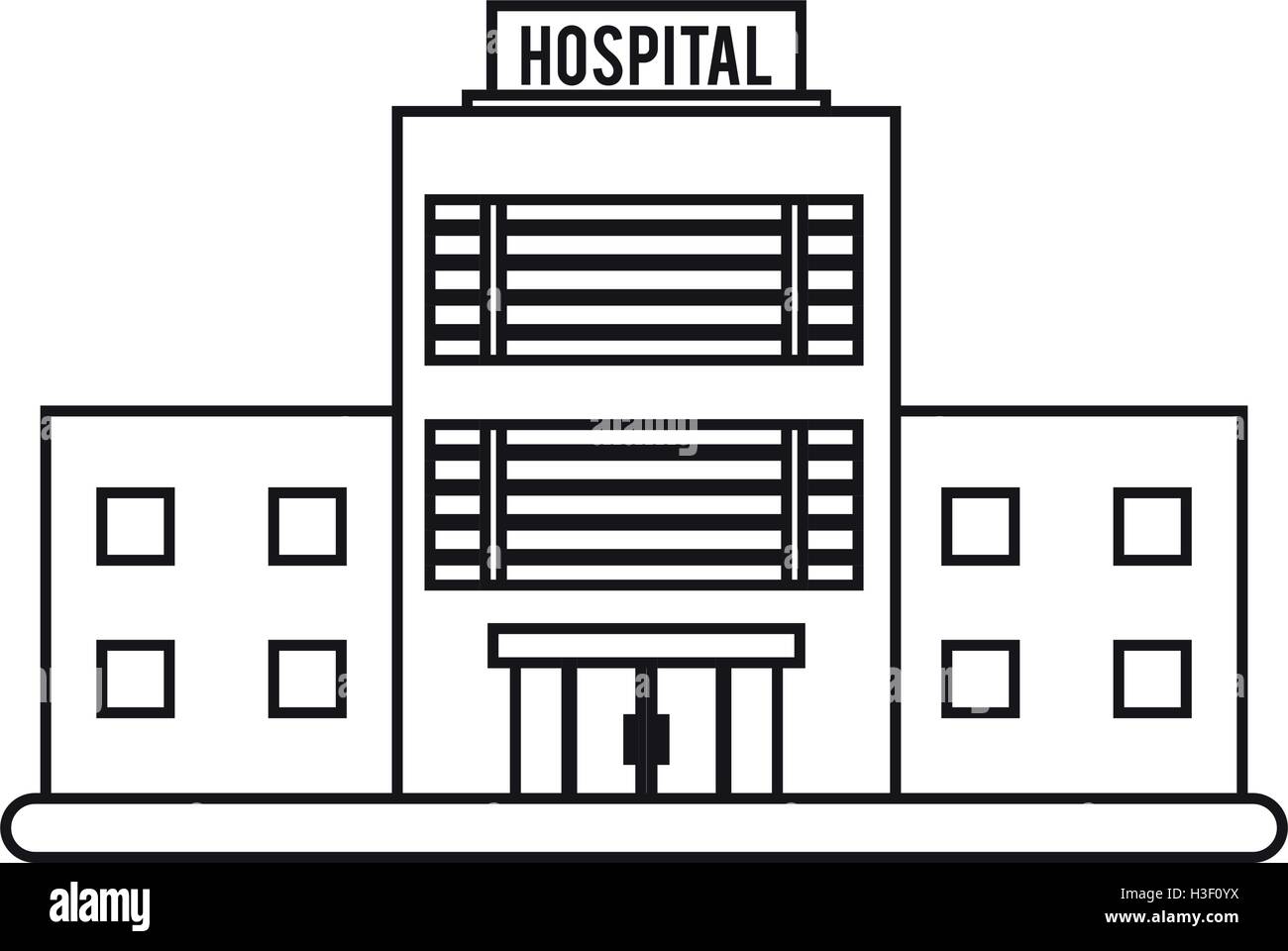 Isolated hospital building design Stock Vector Image & Art - Alamy