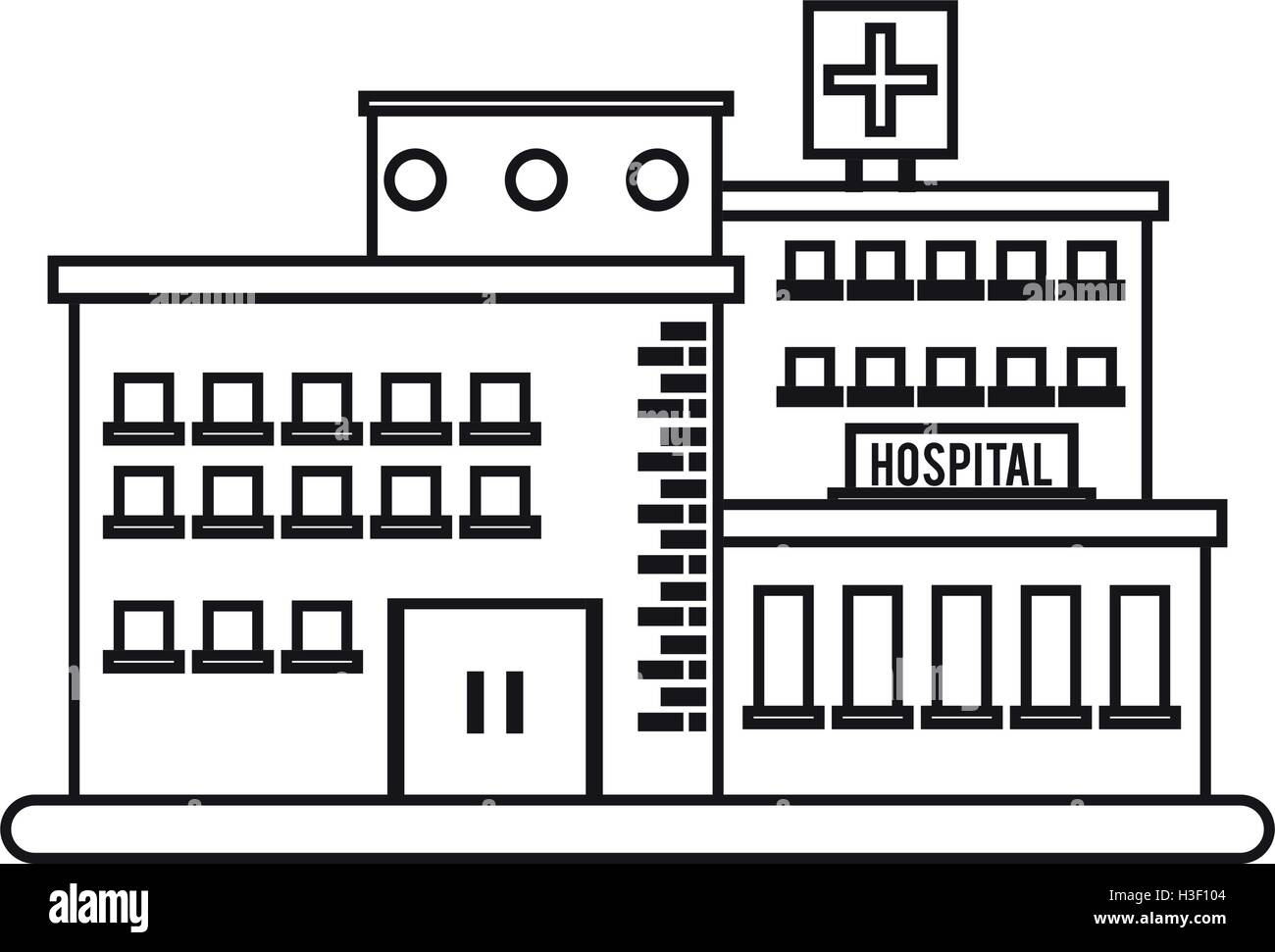 Isolated hospital building design Stock Vector Image & Art - Alamy