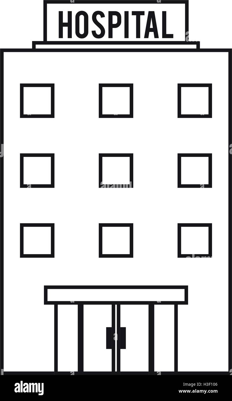 Isolated hospital building design Stock Vector Image & Art - Alamy