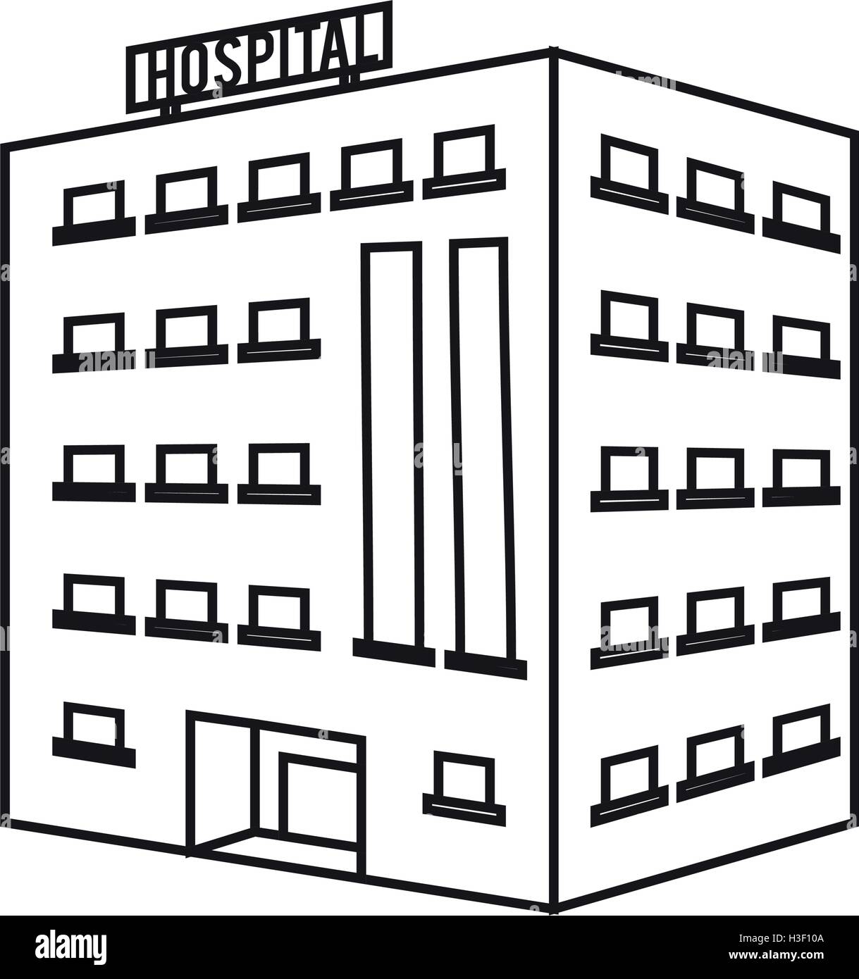 Isolated hospital building design Stock Vector Image & Art - Alamy