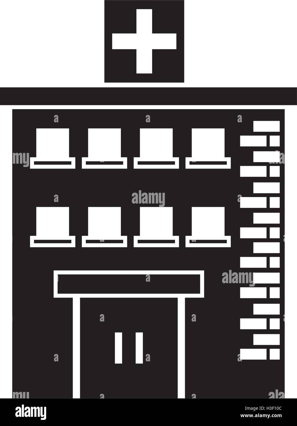 Isolated hospital building design Stock Vector Image & Art - Alamy