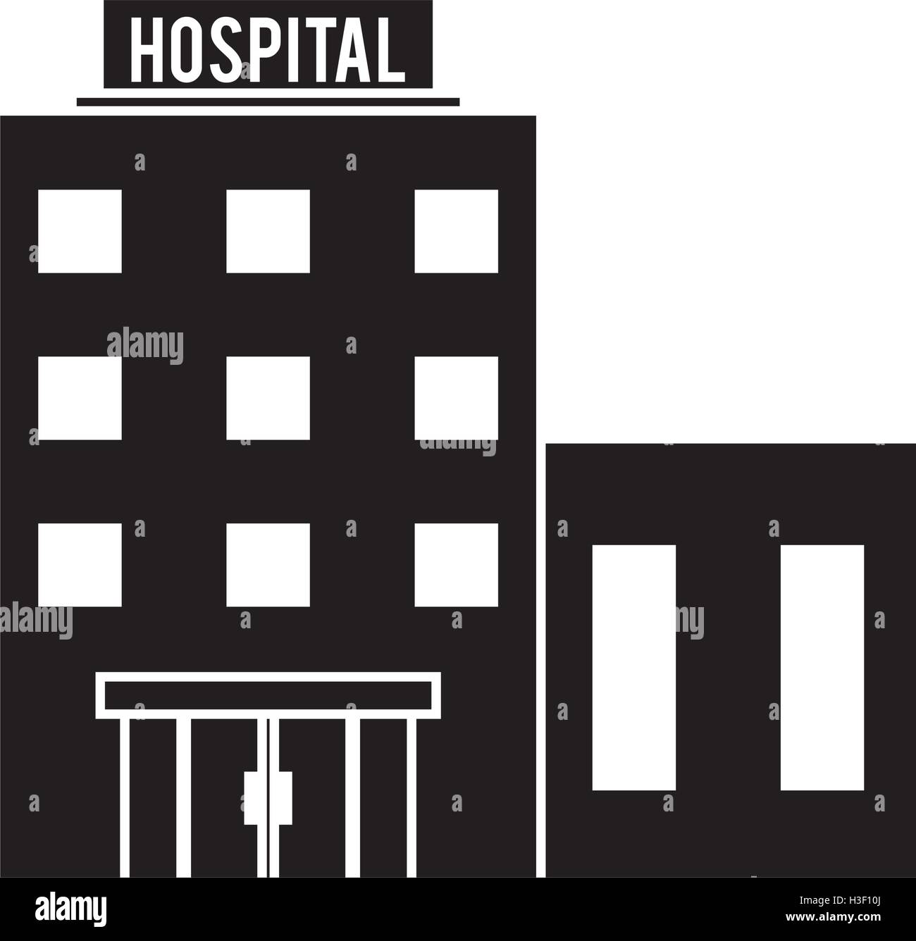Isolated hospital building design Stock Vector Image & Art - Alamy