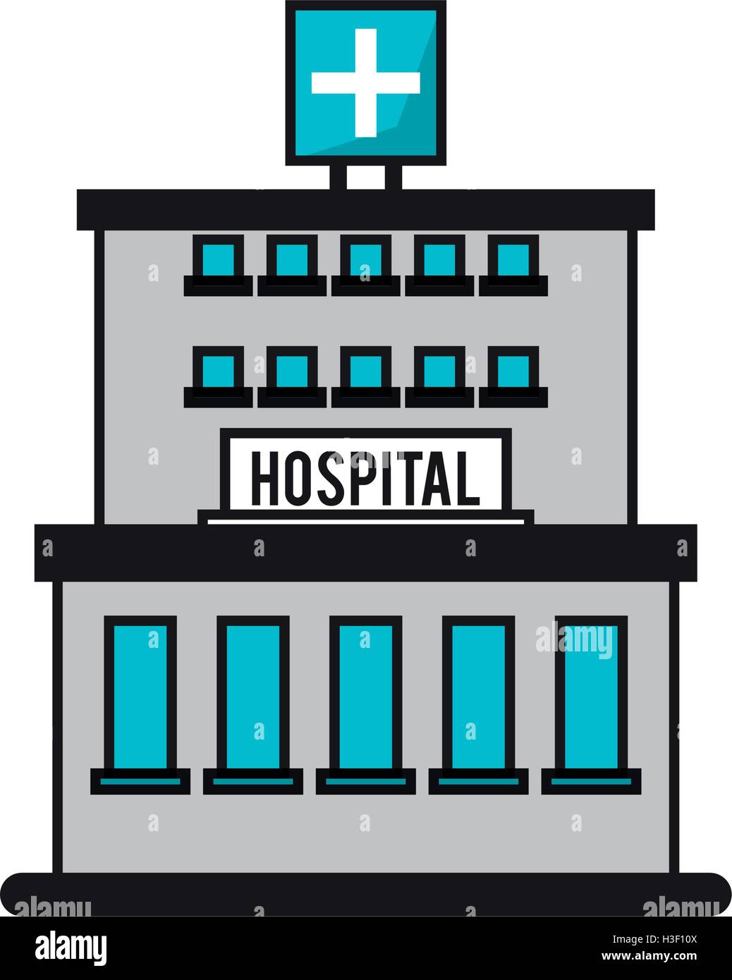 Isolated hospital building design Stock Vector Image & Art - Alamy