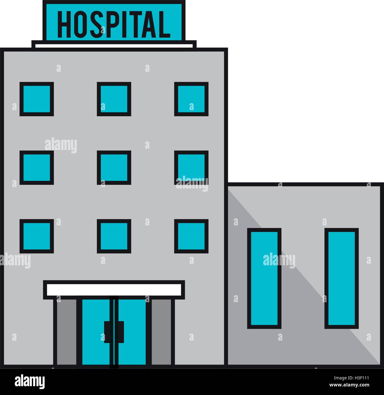 Isolated hospital building design Stock Vector Image & Art - Alamy