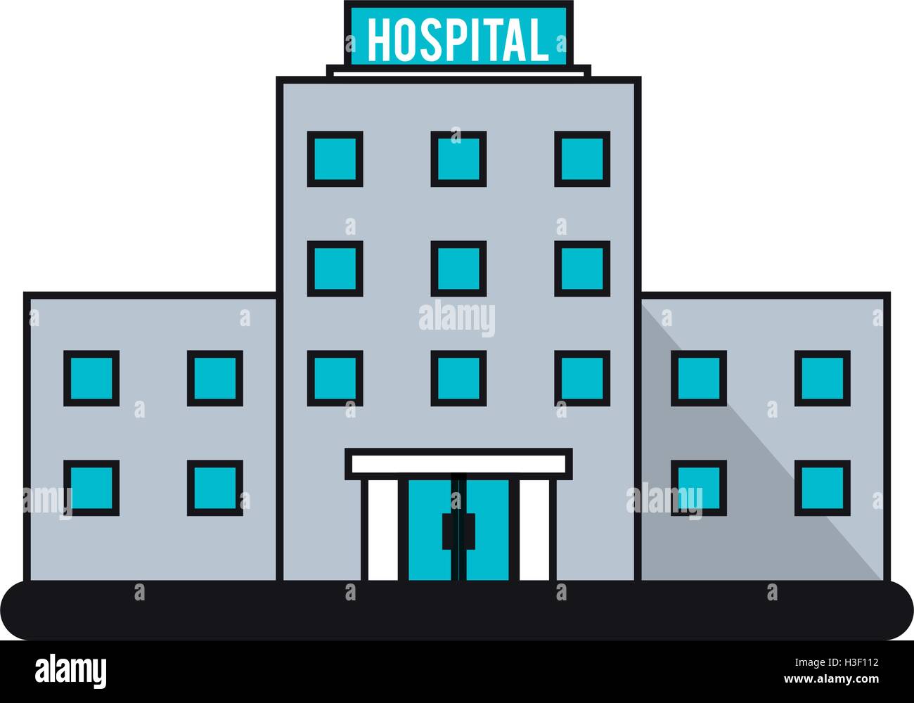 Isolated hospital building design Stock Vector Image & Art - Alamy