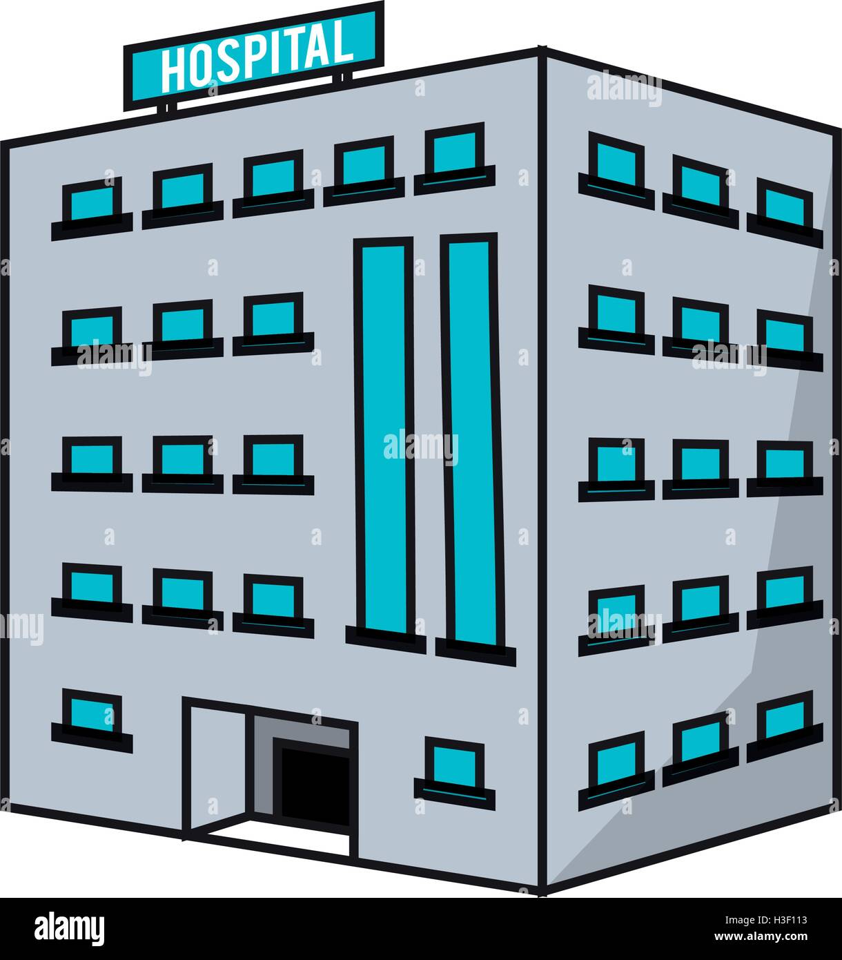 Isolated hospital building design Stock Vector Image & Art - Alamy