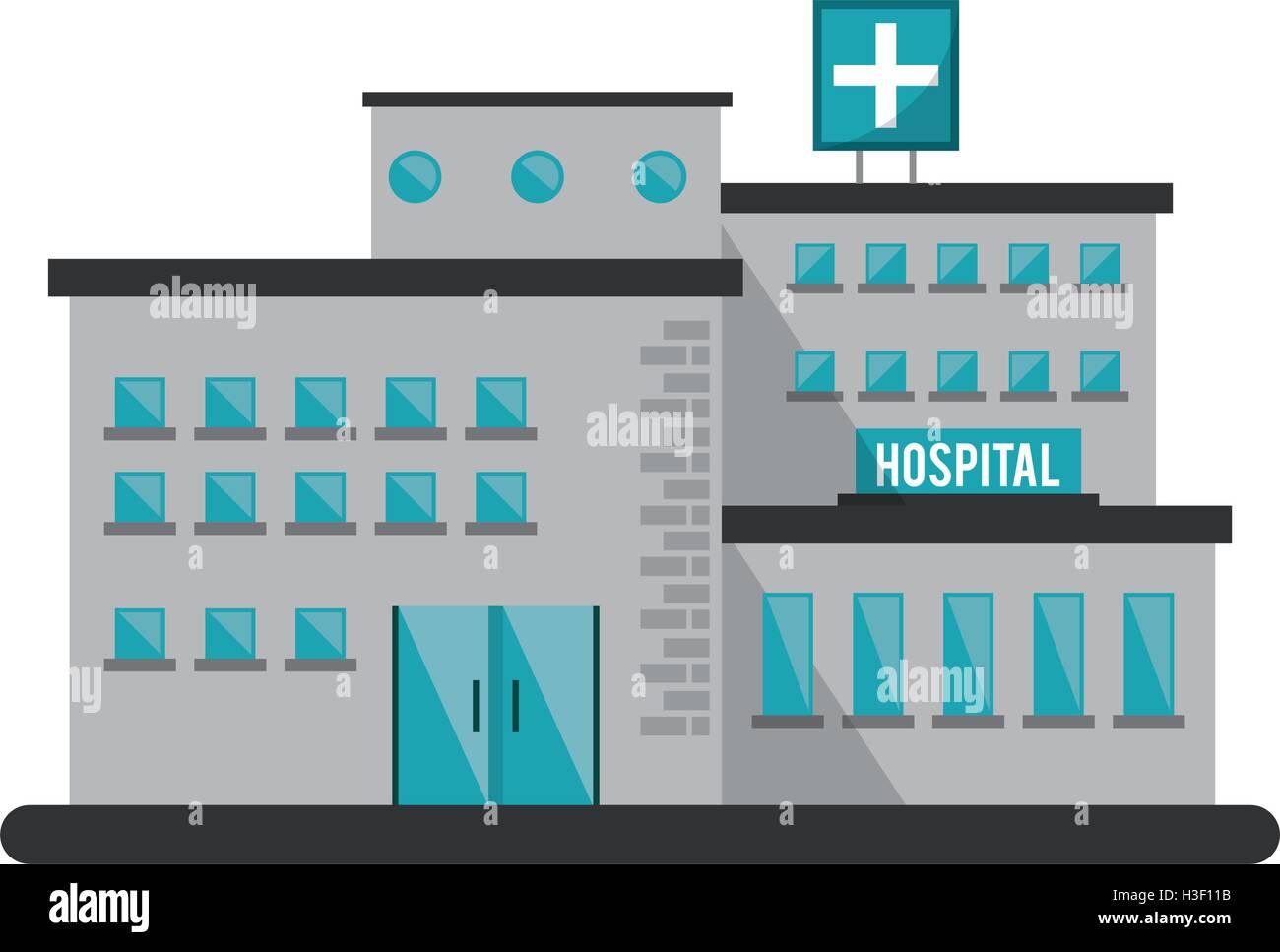Isolated hospital building design Stock Vector Image & Art - Alamy