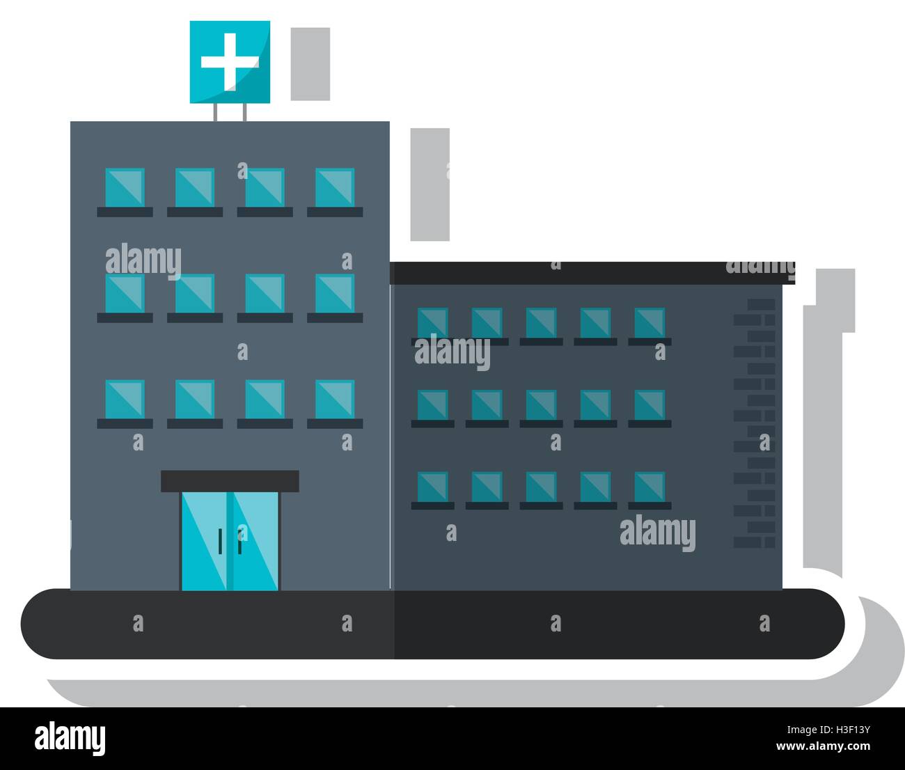 Isolated hospital building design Stock Vector Image & Art - Alamy
