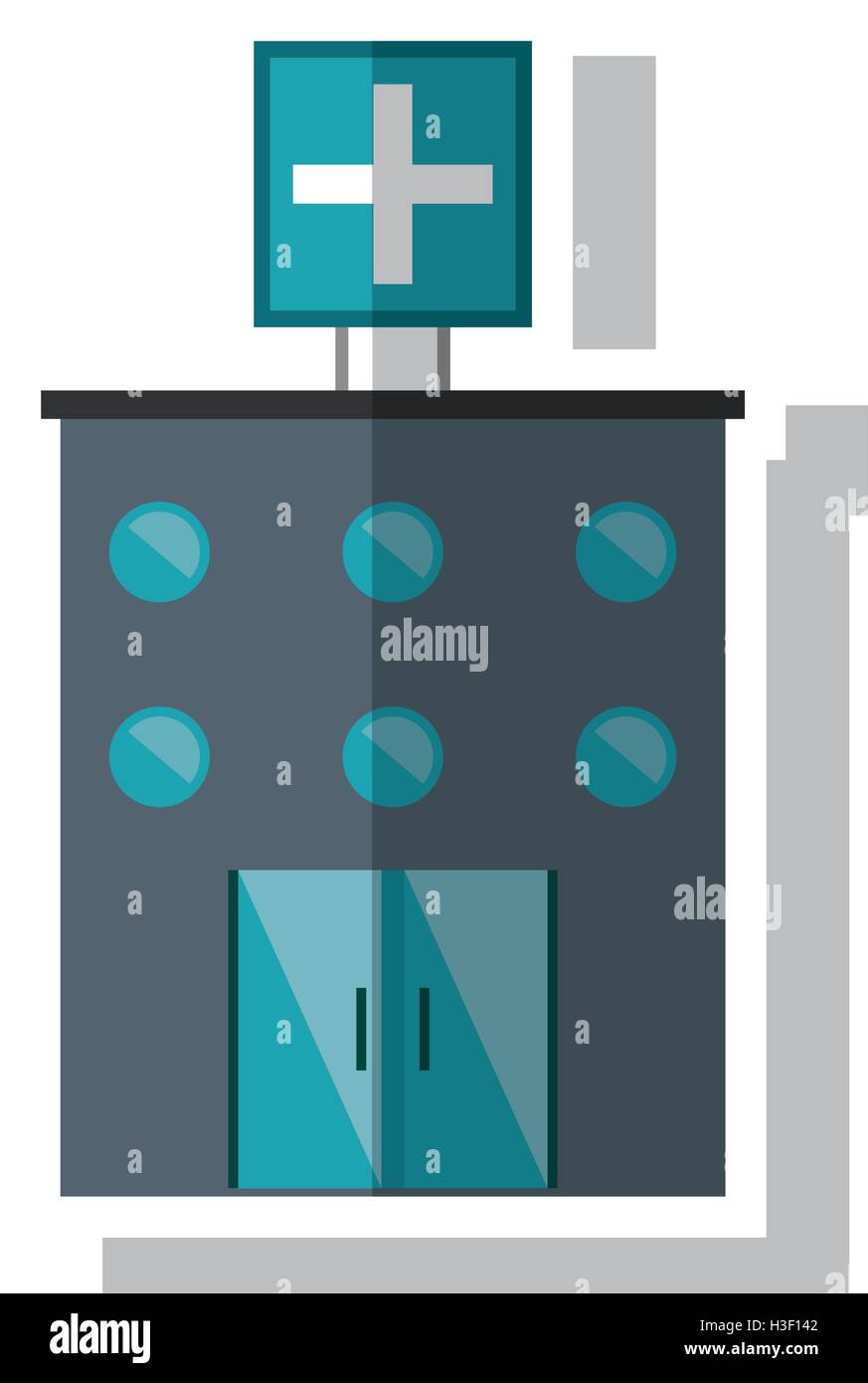 Isolated hospital building design Stock Vector Image & Art - Alamy