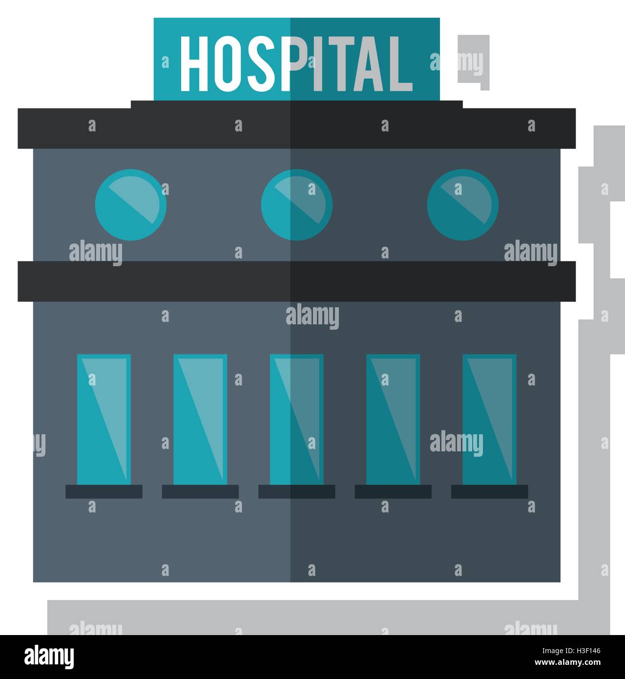 Isolated hospital building design Stock Vector Image & Art - Alamy