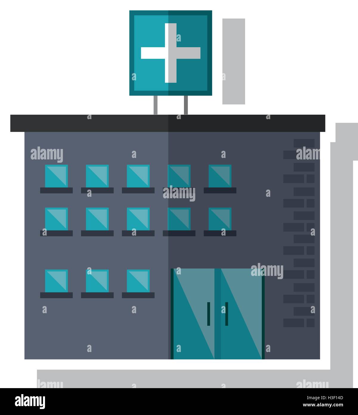 Isolated hospital building design Stock Vector Image & Art - Alamy